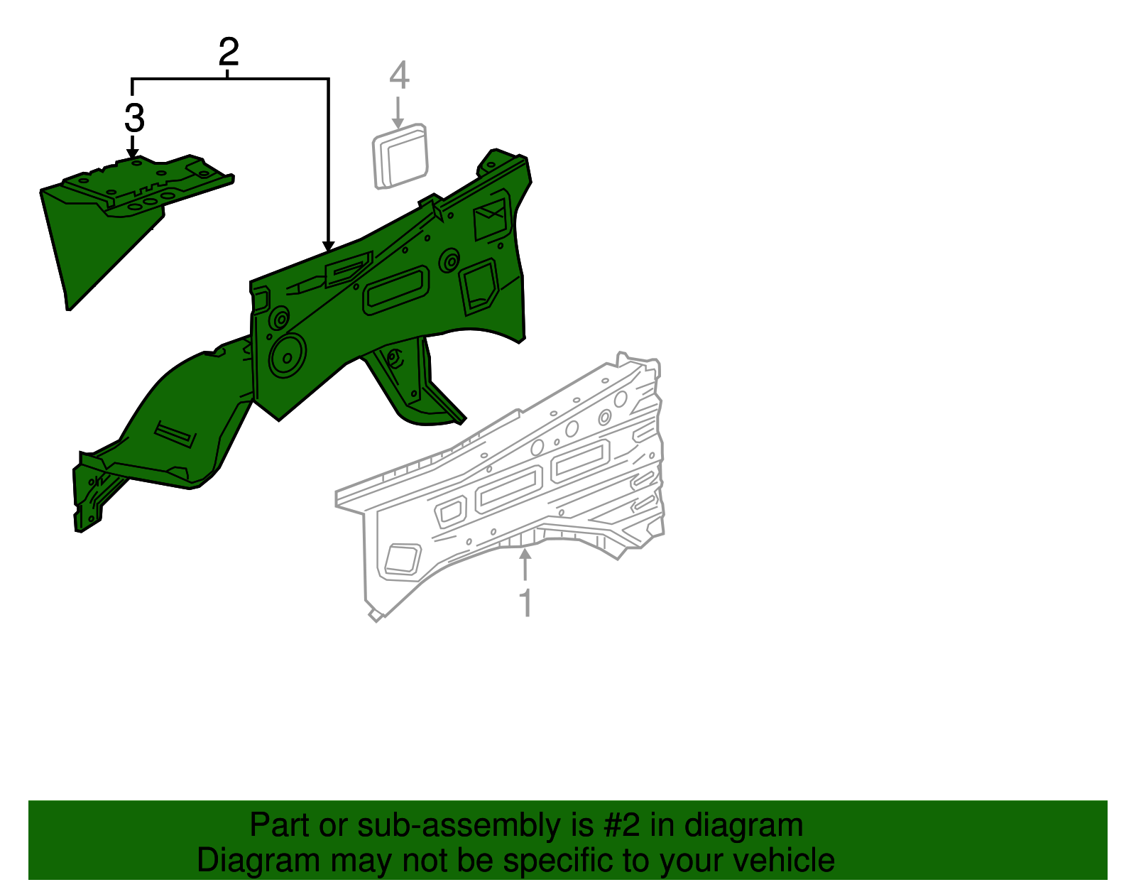 2015-2022 GM GM 84320042 Front Driver Side Wheelhouse Panel | GM Outlet