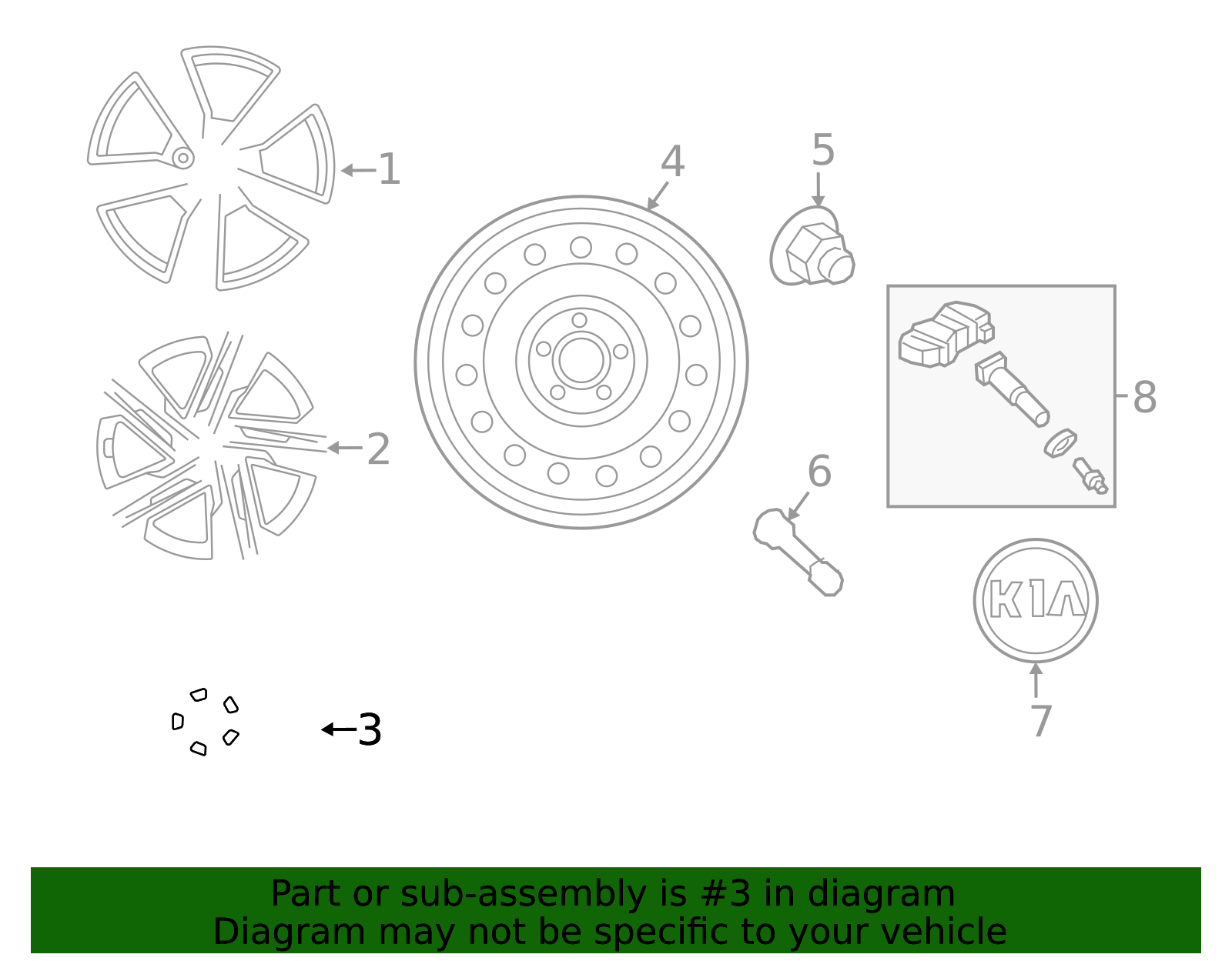 52910-R5550 - Wheel, Alloy 2024-2025 Kia Sorento | Kia.Parts Store