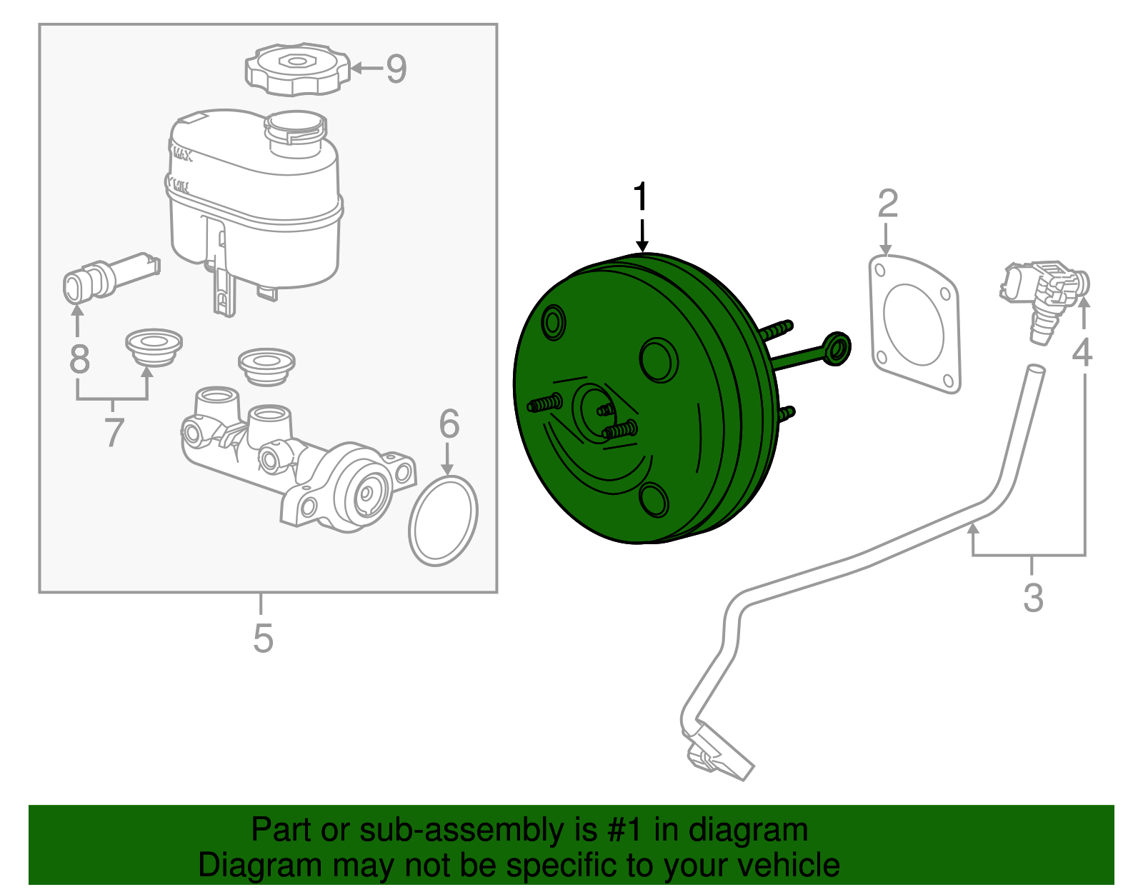 OEM GM Power Brake Booster For 2014-2020 GM - Part No. 84602473 | Karl ...