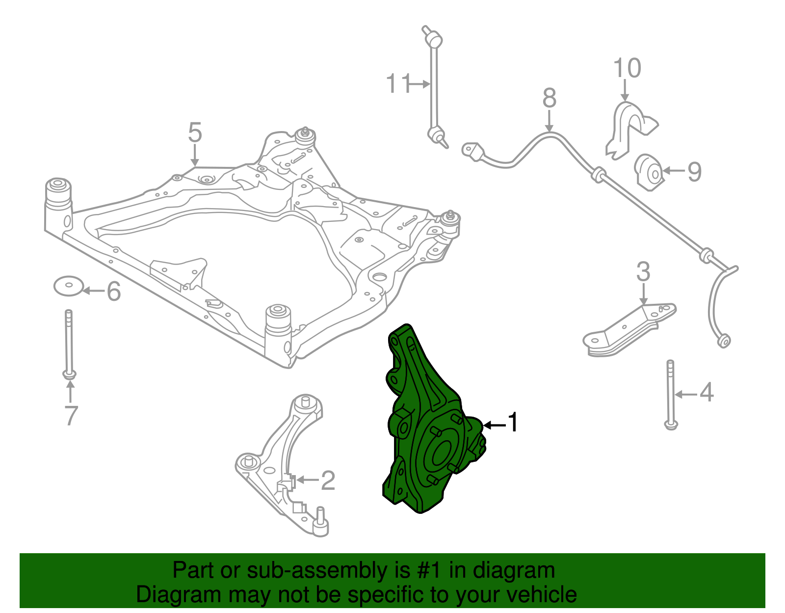 2009-2017 Nissan Knuckle 40014-JP00A | Nissan Parts Plus