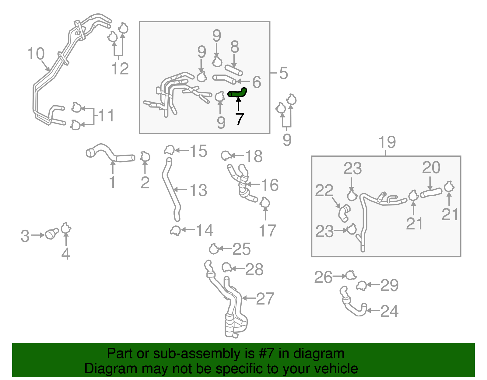 5Q0-122-157-CL - 2015 Volkswagen - HVAC Heater Hose | Quick VW Parts