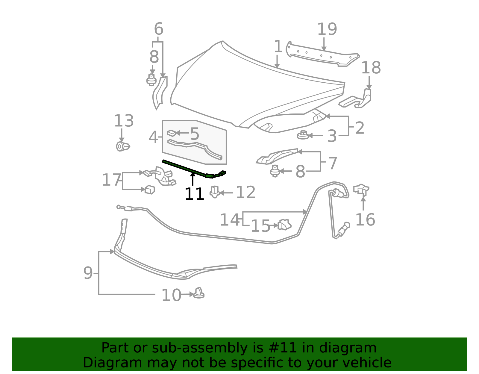 74145-SWA-A00 - Support Rod 2007-2011 Honda CR-V | Honda Parts Online