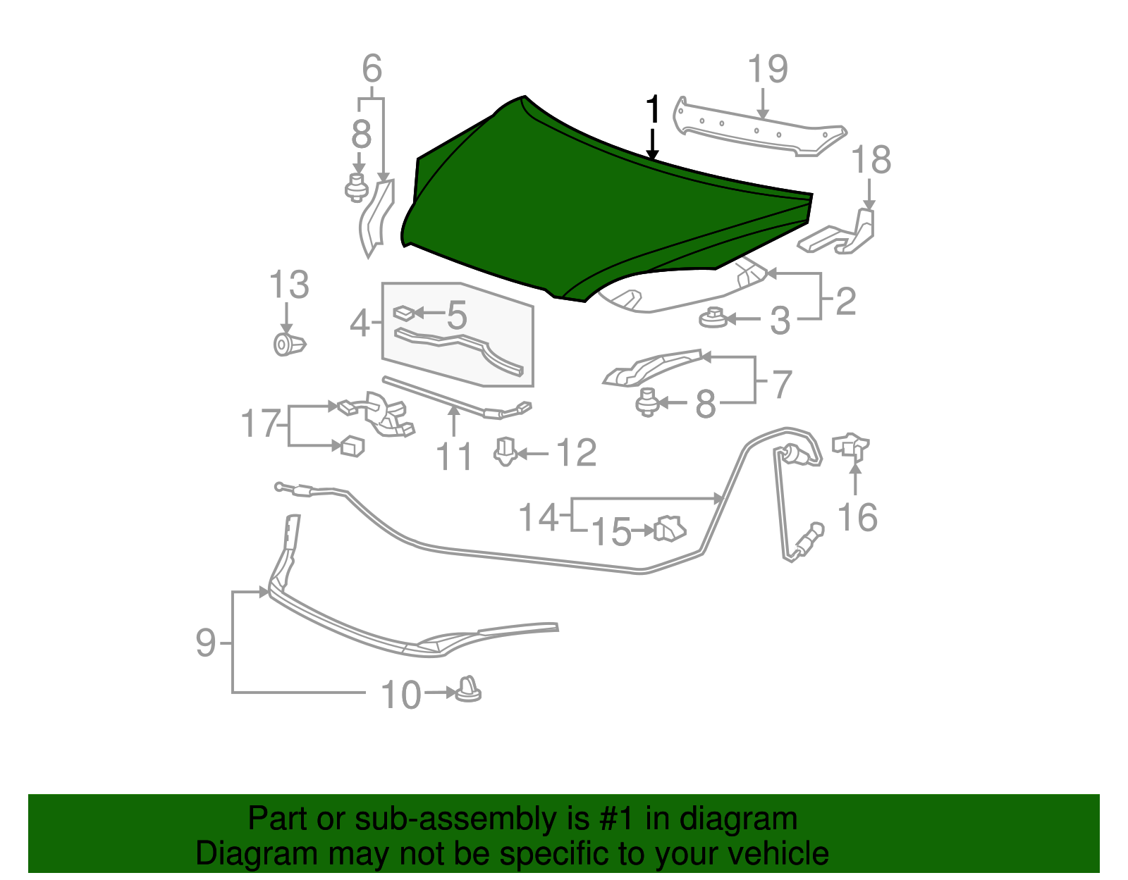 OEM 2007-2009 Honda CR-V Hood, Engine (DOT) 60100-SWA-A90ZZ | Honda ...