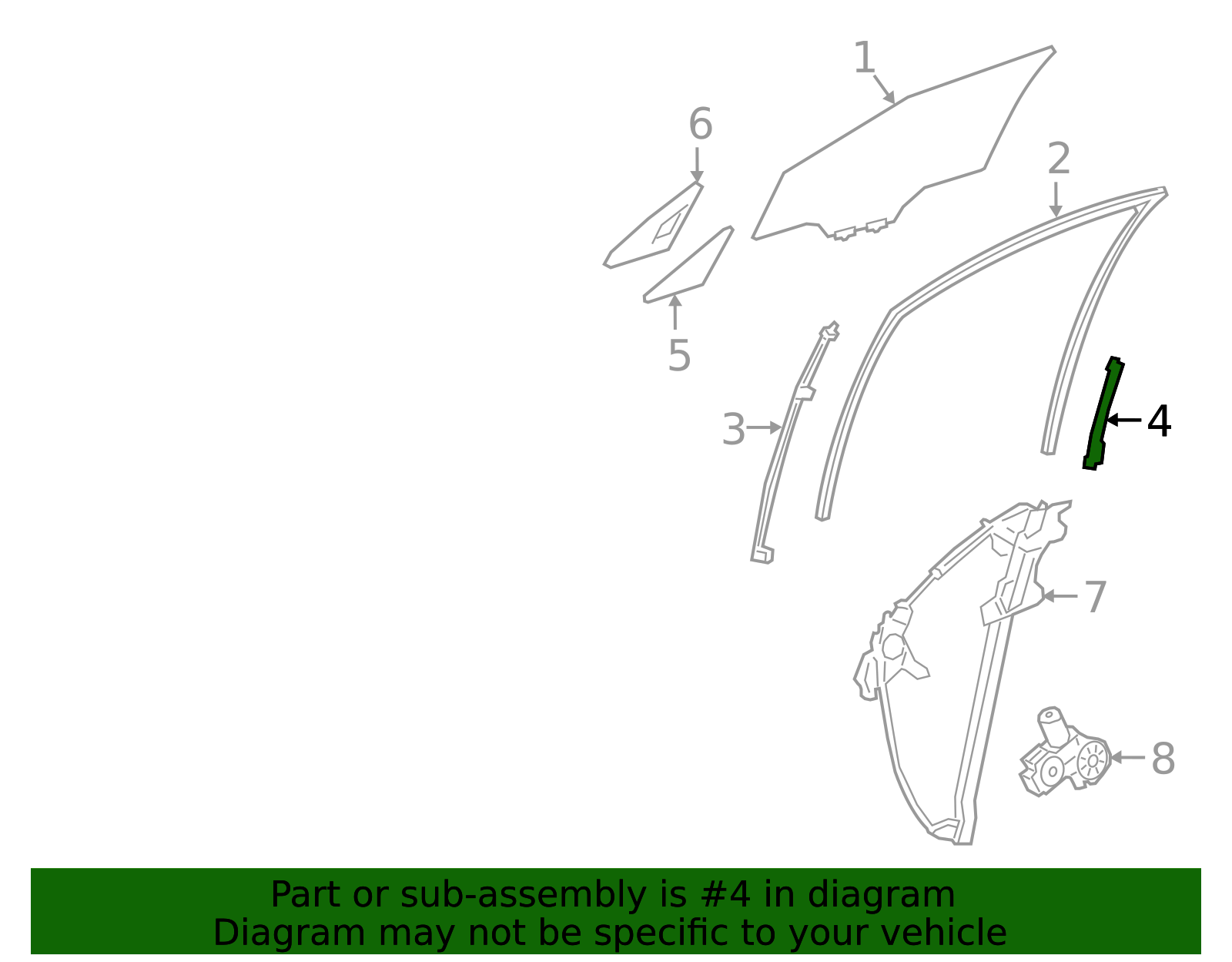 67404-76030 - High-Quality Window Regulator Guide for AutoNation Parts