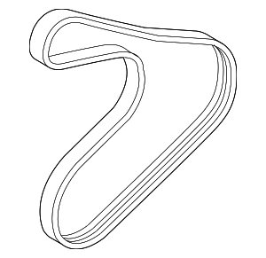 Genuine Serpentine Belt for 2016-2017 Hyundai Veloster | Part# 25212 ...