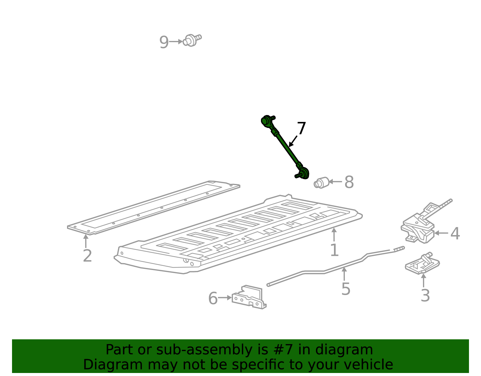 2004-2014 Ford | Support Cable | 4L3Z-5443053-AA | Walls' Ford Parts