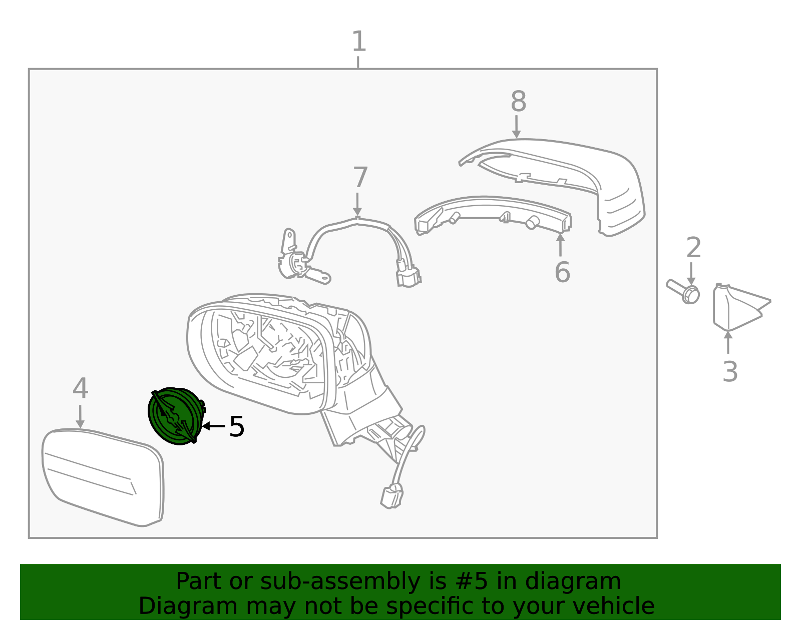 2019-2026 Kia Door Mirror Drive Motor 87622-F6500 | QuirkParts