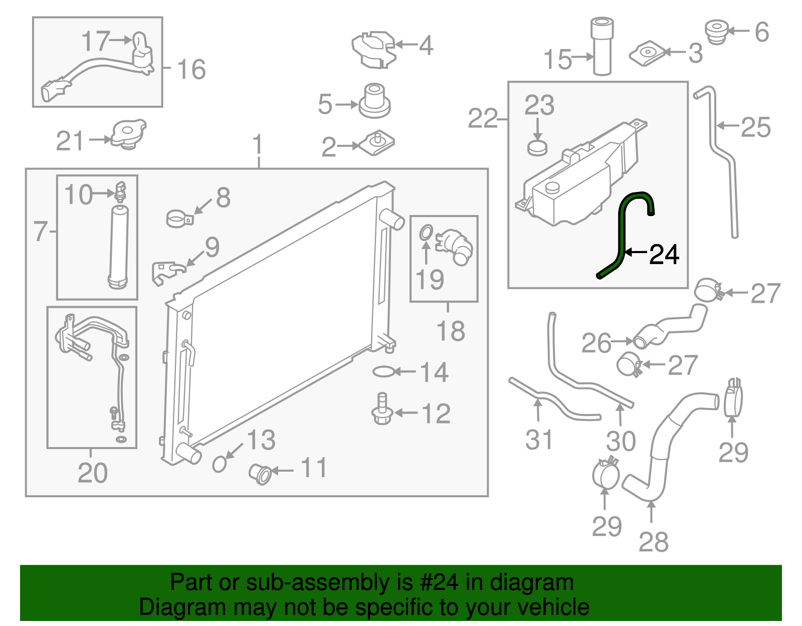 21741-JK000 - Reservoir Hose - 2009-2012 Nissan 370Z | Conicelli Nissan
