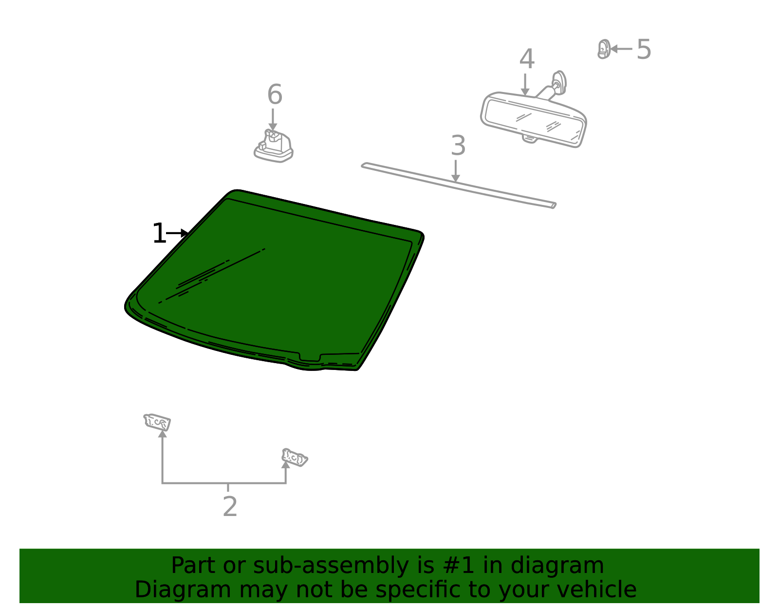 1997-2002 Ford Windshield F65Z-1503100-AA | OEM Parts Online