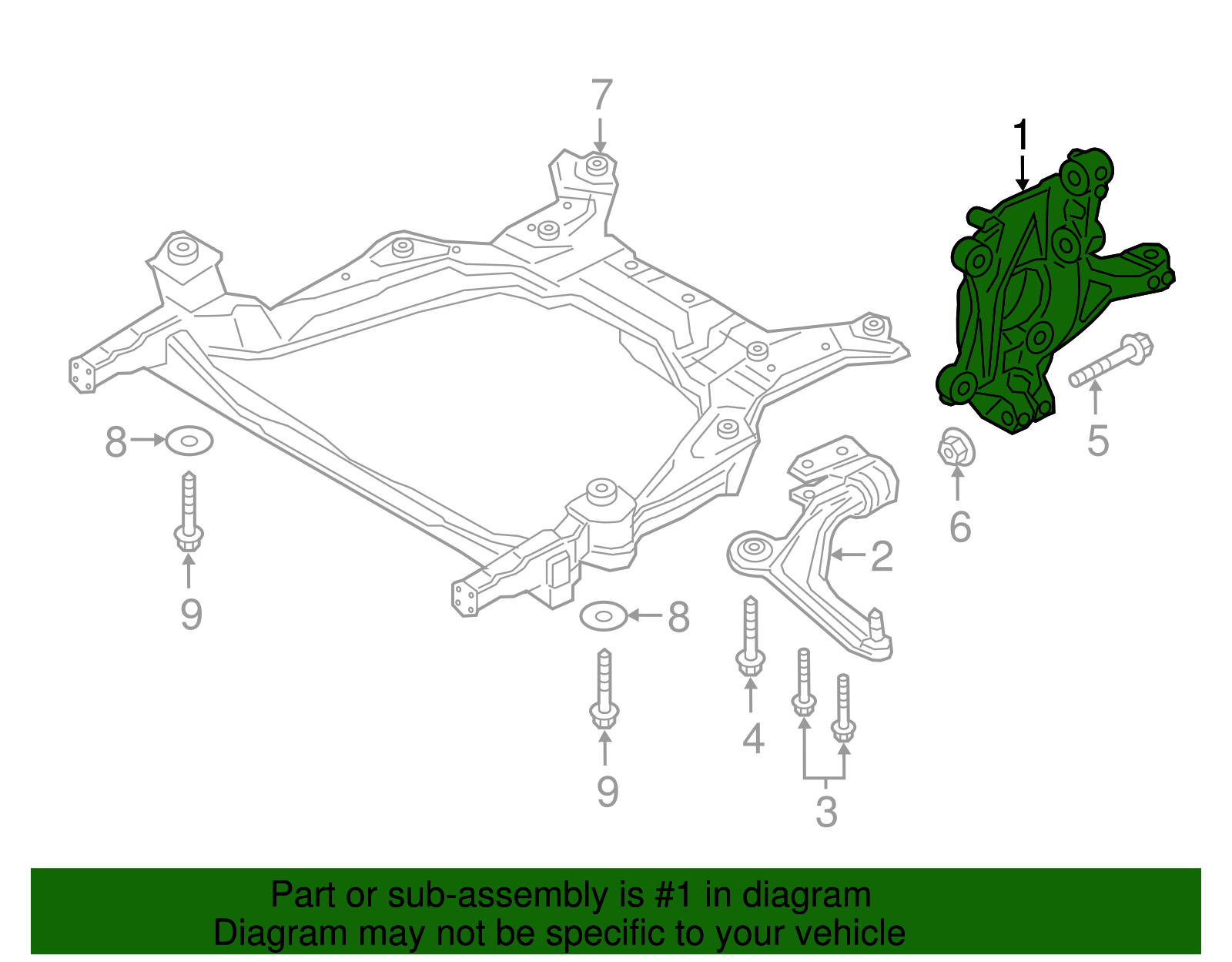 2017-2020 Lincoln Continental Motorcraft™ Knuckle MEF-347 | Ford OEM ...
