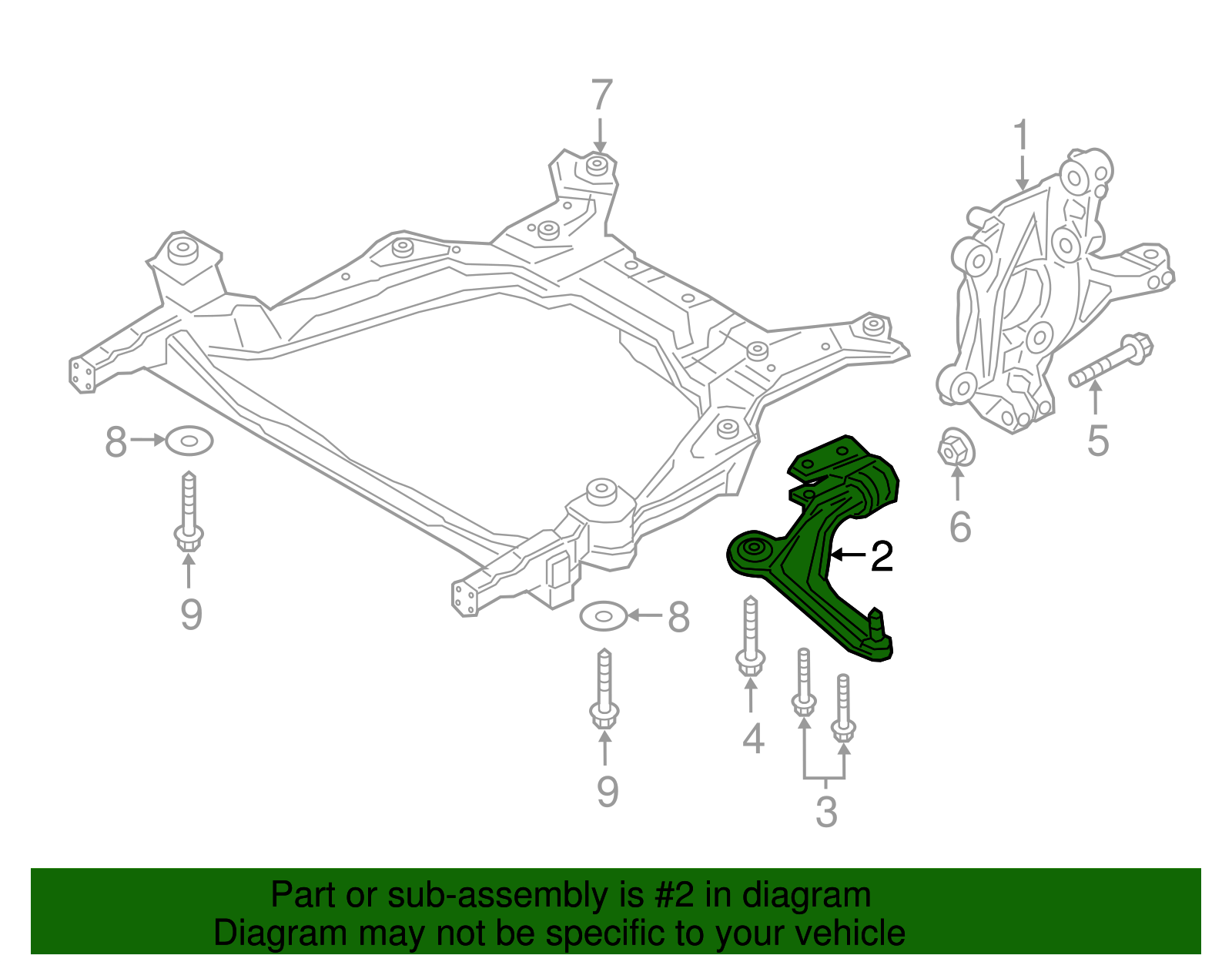 MCF-2578 - Motorcraft™ Lower Control Arm - 2017-2020 Lincoln ...