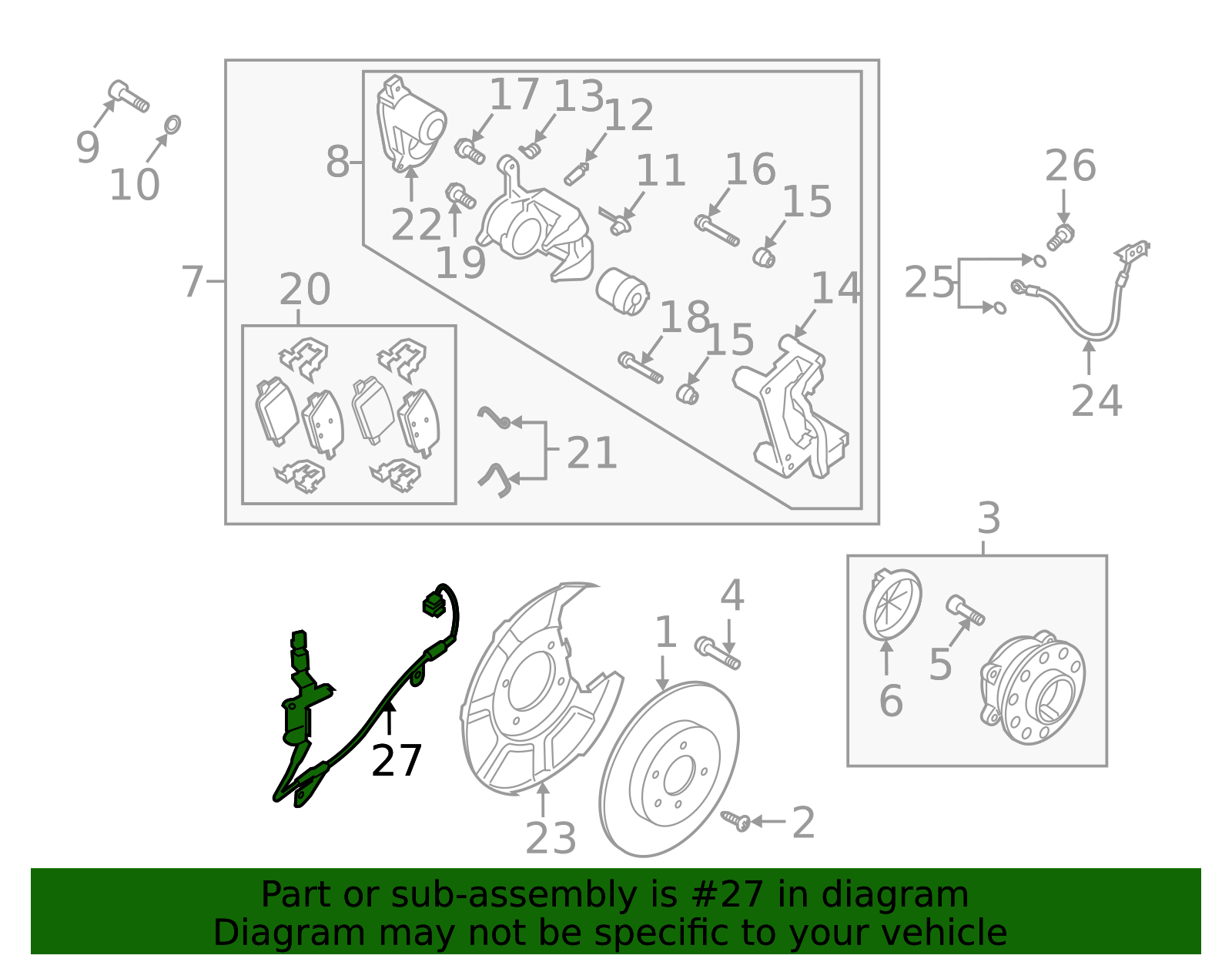 58960-S9100 - Rear Speed Sensor 2020-2025 Kia Telluride | Kia.Parts Store