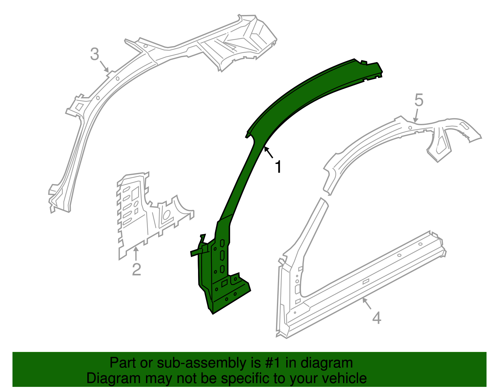 981-503-966-00-GRV - High-Quality Body A-Pillar for 2014-2016 Porsche ...