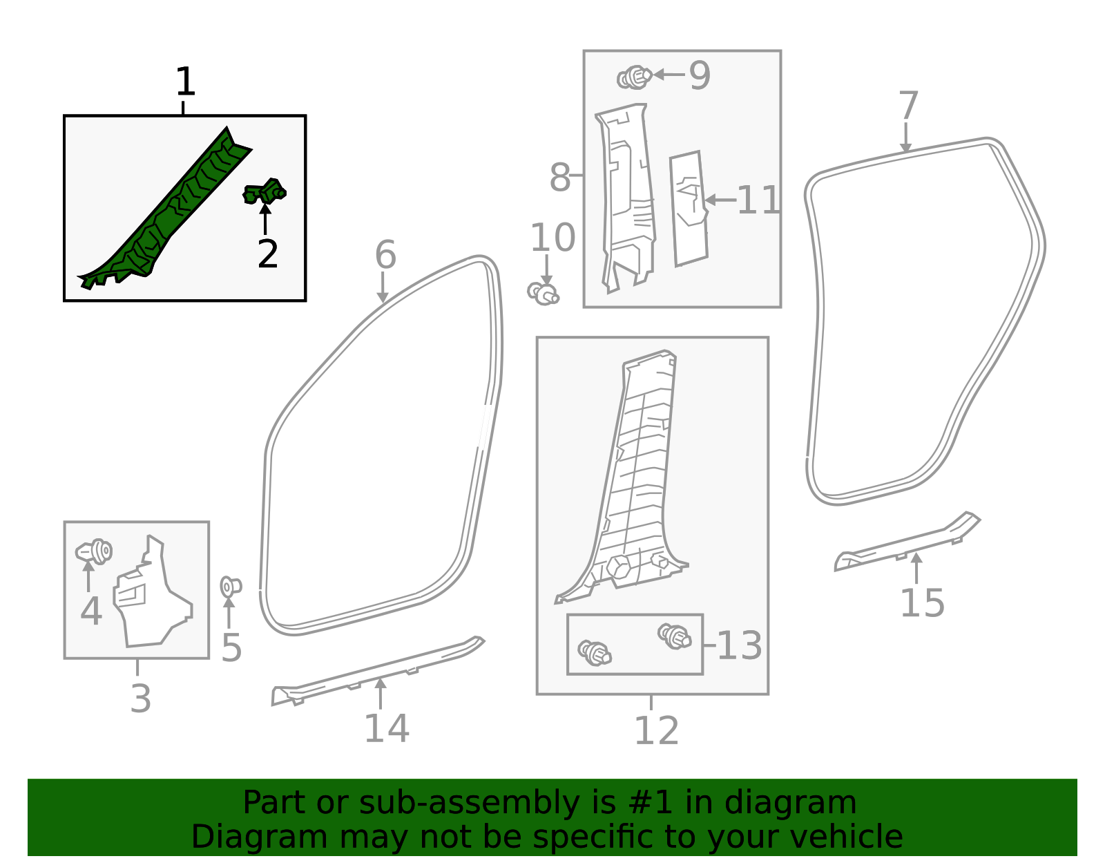 2019-2025 Toyota 2019-2024 Toyota - Windshield Pillar Trim 62220-0R080 ...
