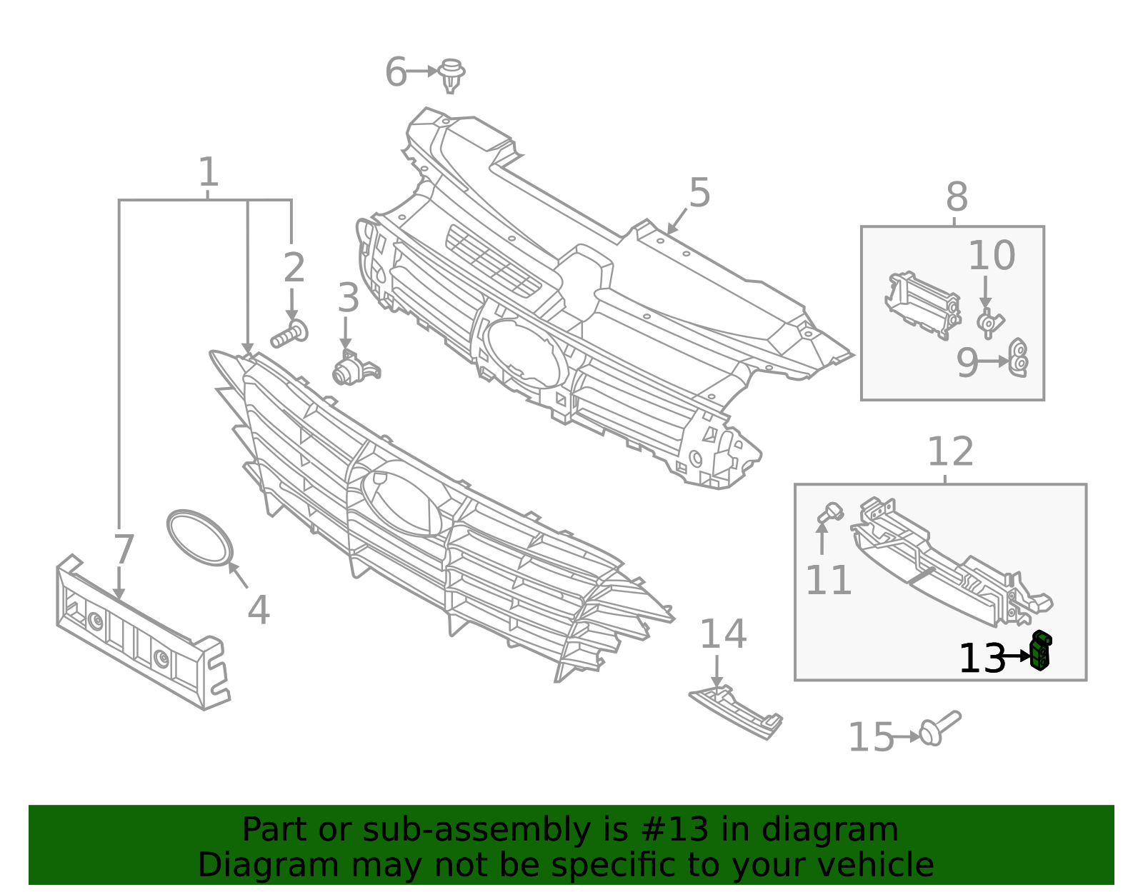 2020-2023 Hyundai Sonata Lower Shutter Actuator 86969-L5000 | MotorMotor