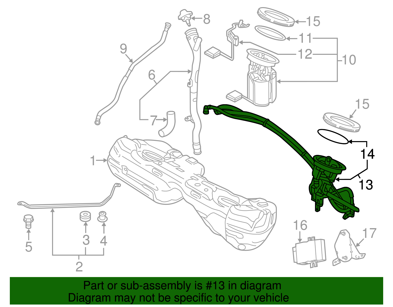 Genuine BMW 16-11-7-313-791 | Fuel Tank Sending Unit And Fuel Filter ...