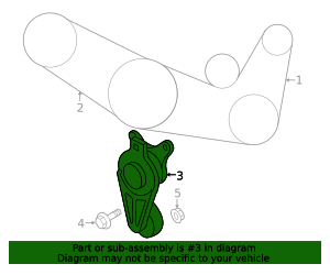 PE03-15-980C - Accessory Drive Belt Tensioner Assembly 2012-2025 Mazda ...