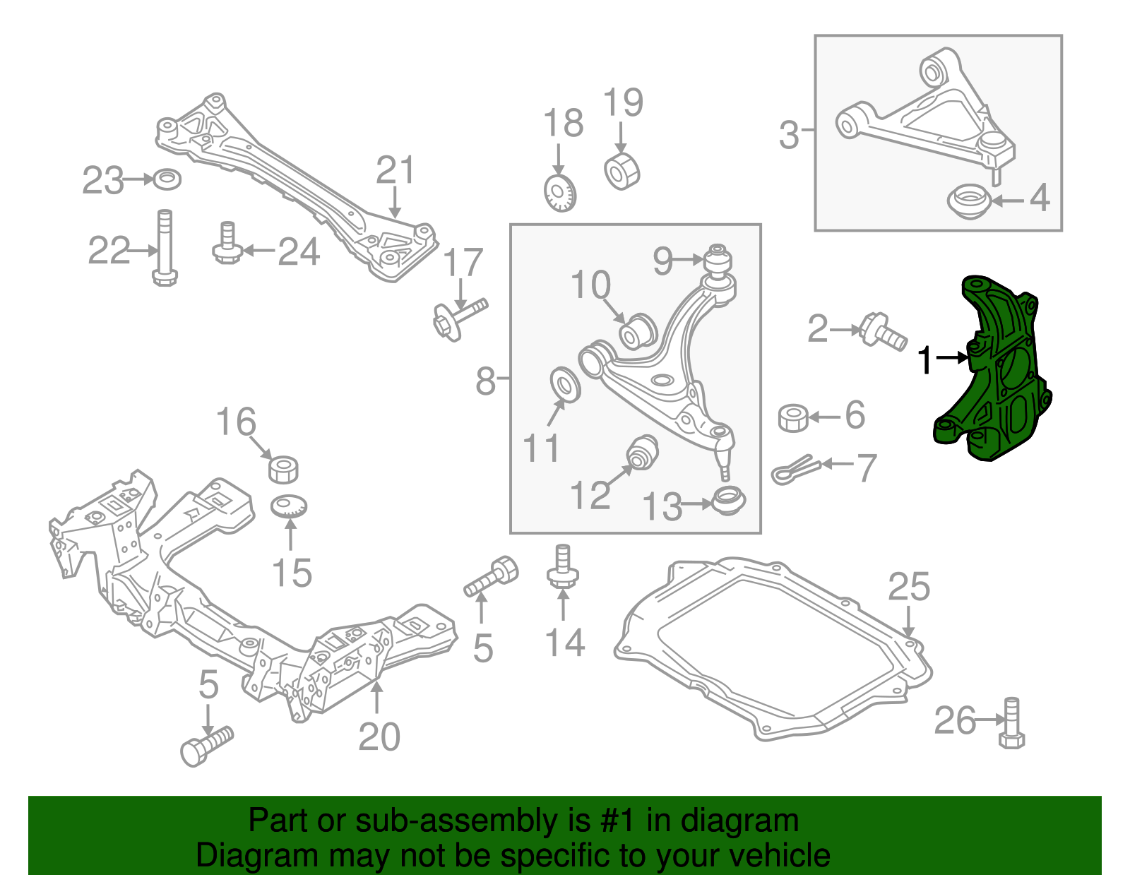 2009-2011 Mazda RX-8 | Knuckle Assembly | F189-33-030 | Mazda Online Parts