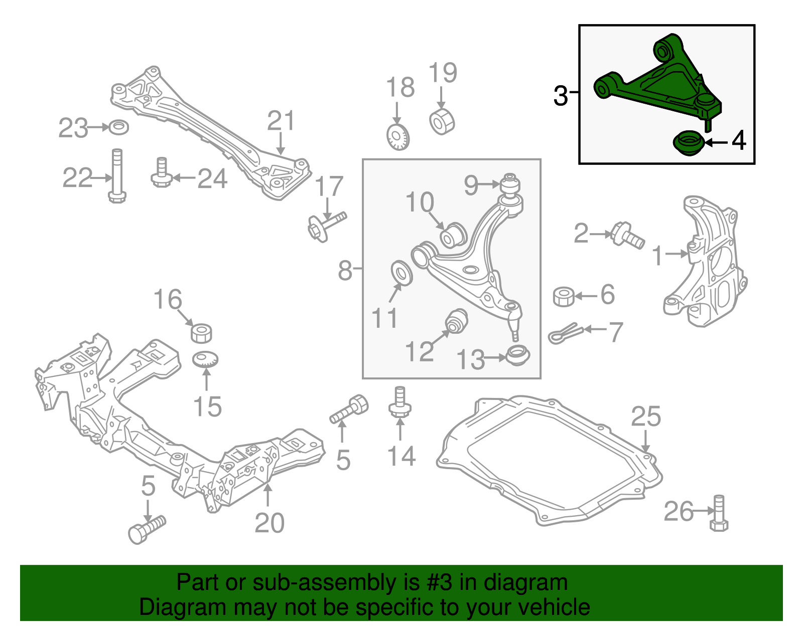 2004-2008 Mazda RX-8 Upper Control Arm F151-34-200B | Mazda Parts Deals