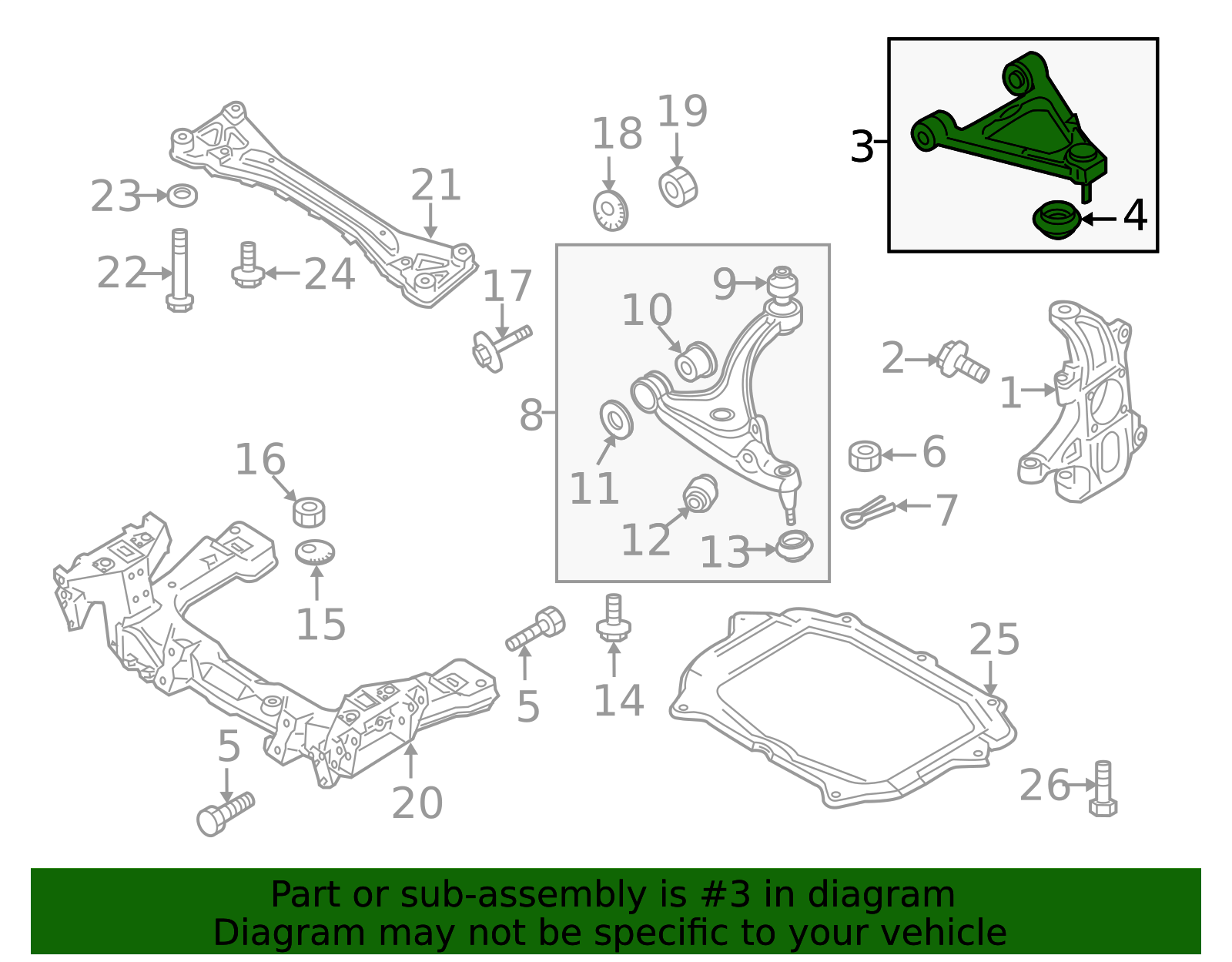 F151-34-200B - Upper Control Arm 2004-2008 Mazda RX-8 | MazdaParts.US Store