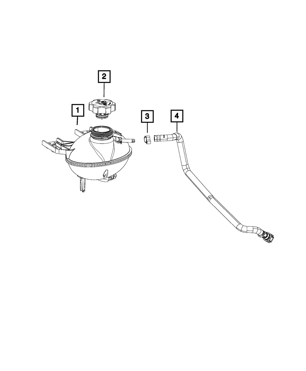 68249904AA - Coolant Bottle Supply Hose The Official Mopar eStore