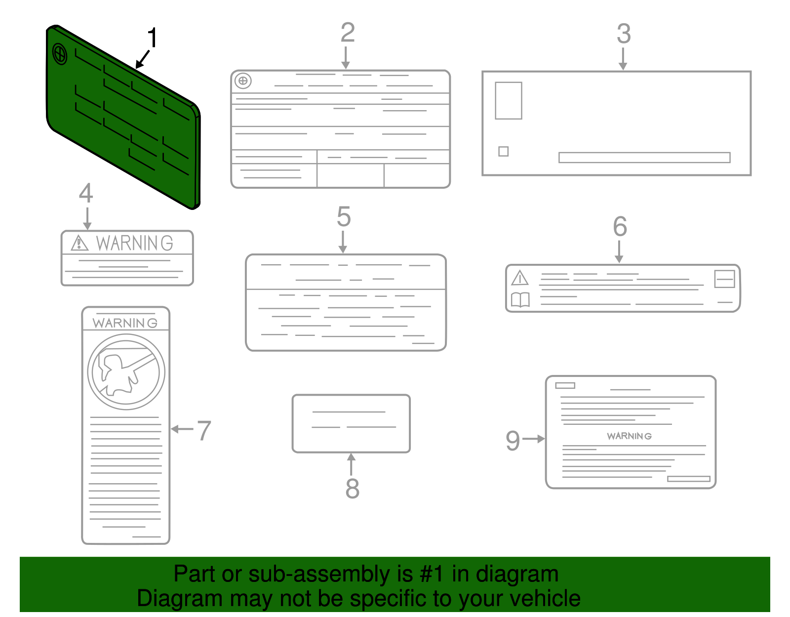 2019-2025 BMW Info Label 71-23-6-832-285 | BMW OEM Parts