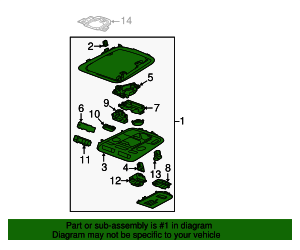 2013-2017 Cadillac XTS Light Titanium Roof Console 84011390 | Capital ...