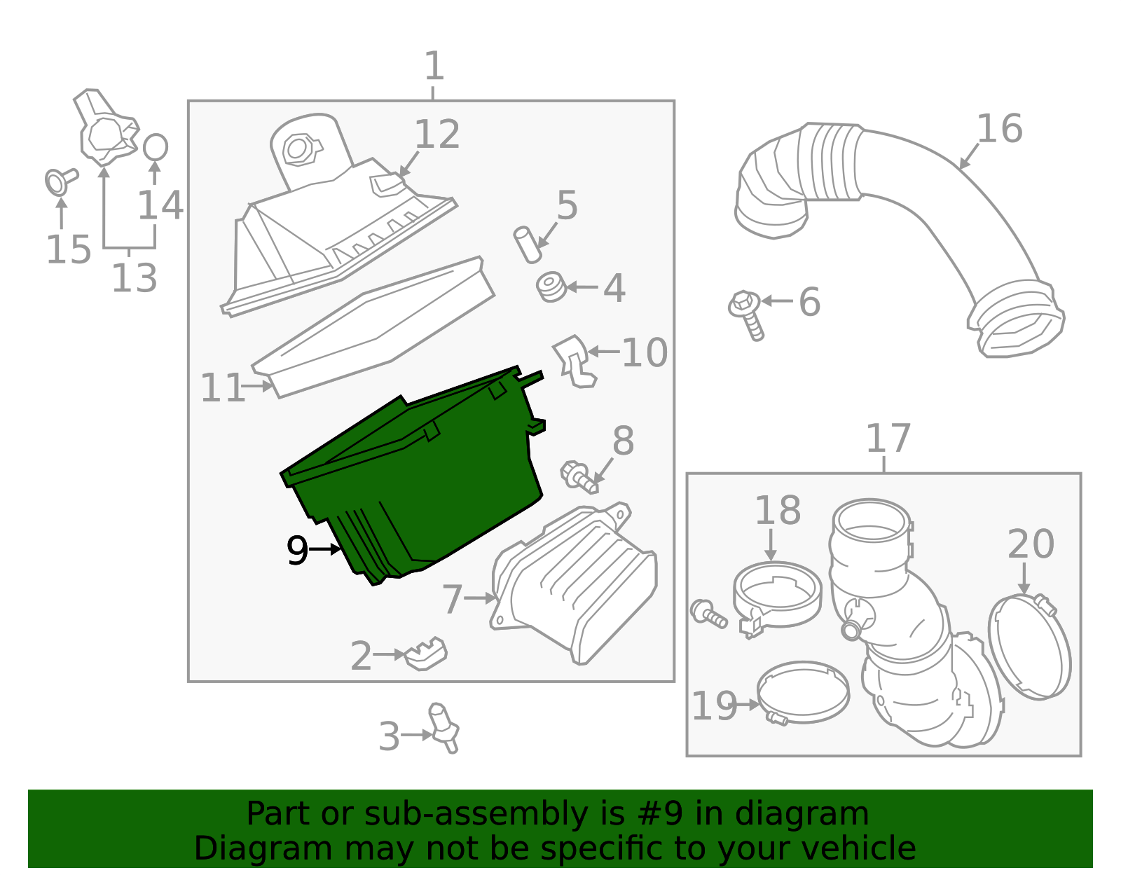 2016-2019 Nissan TITAN XD Air Cleaner Body 16528-EZ40A | Team Nissan Inc.