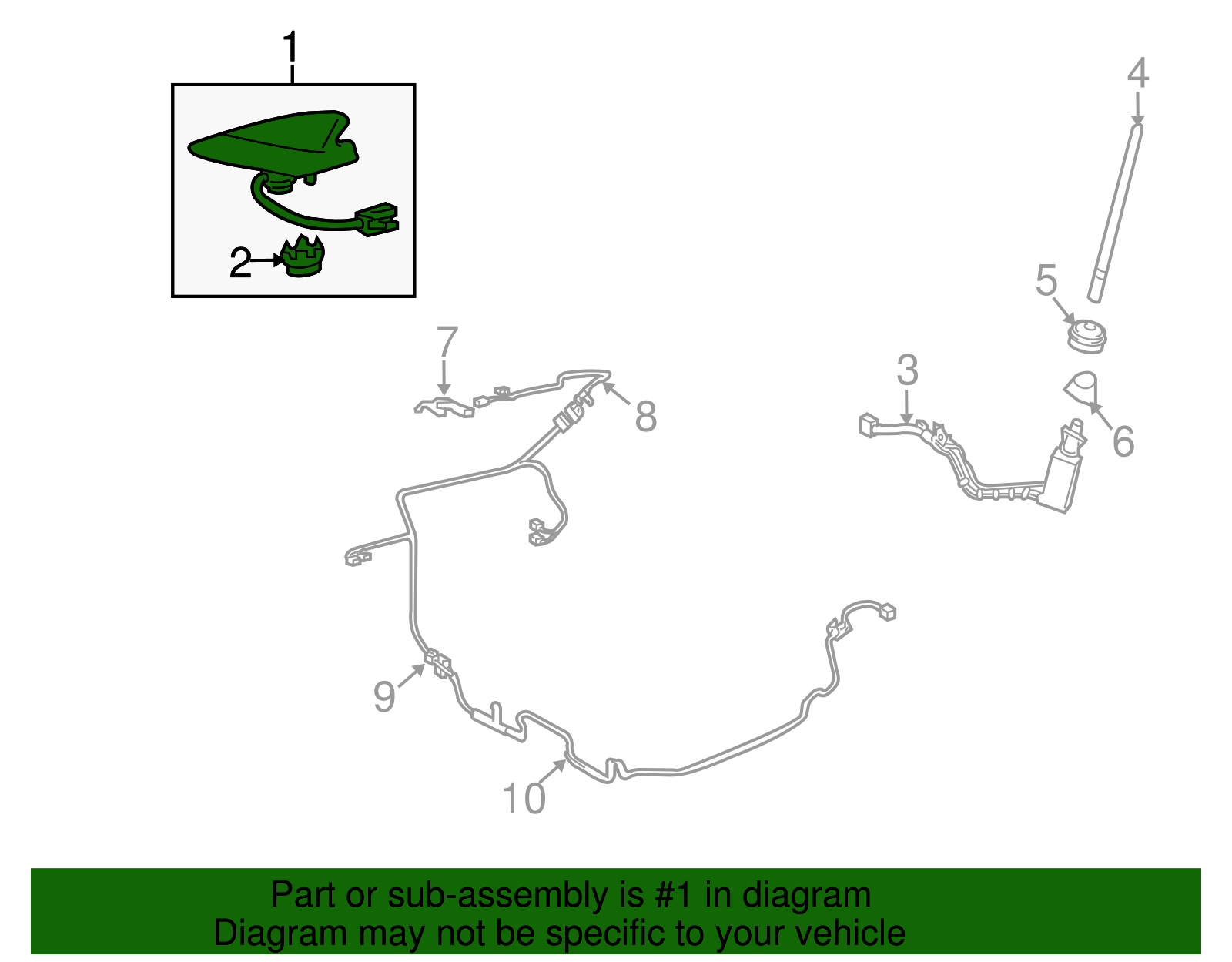 86960-53010-B2 - 2012-2015 Lexus - Satellite Antenna | My L Parts