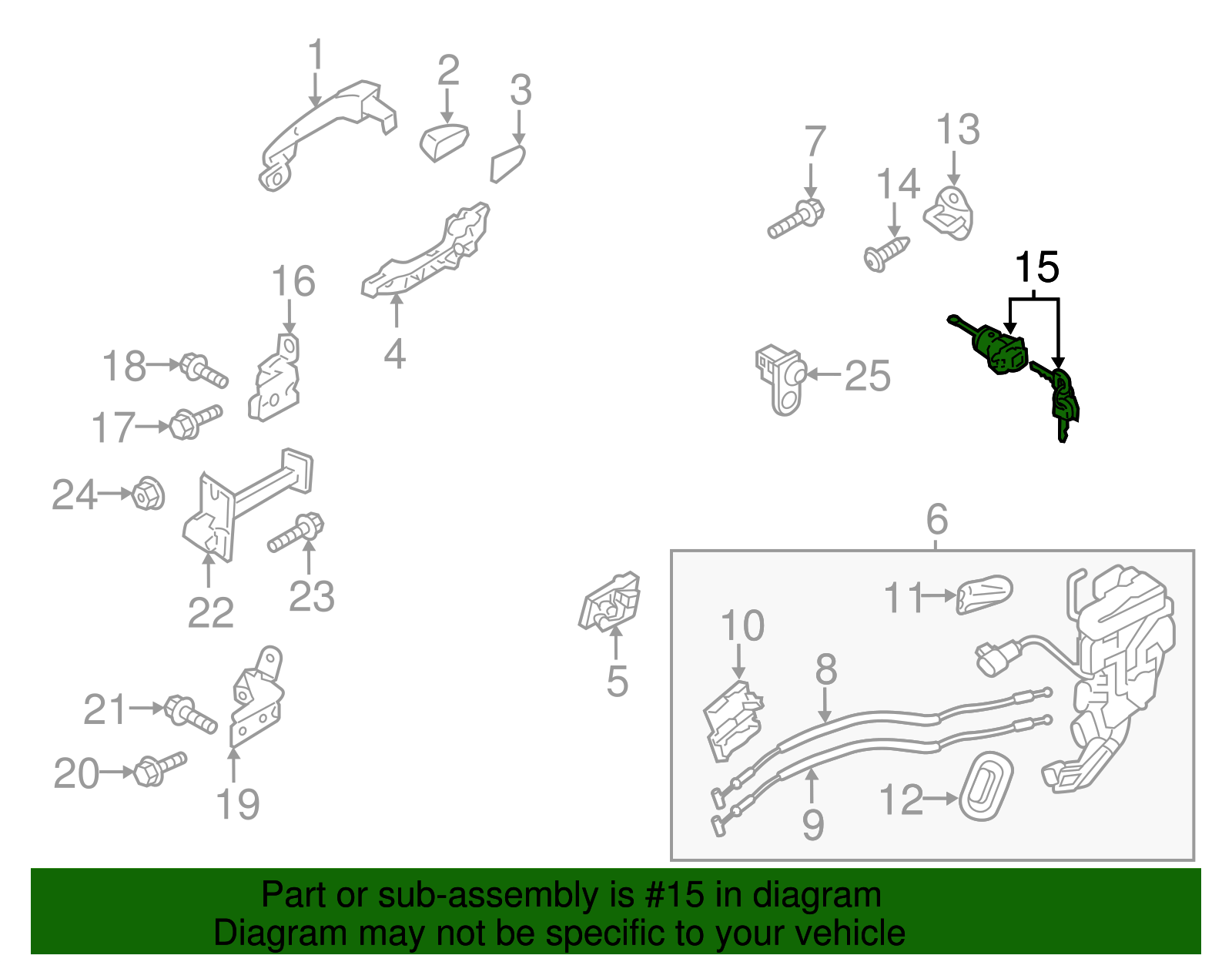 81970-2TA00 - Door Lock Cylinder 2011-2018 Kia Optima | Kia.Parts Store
