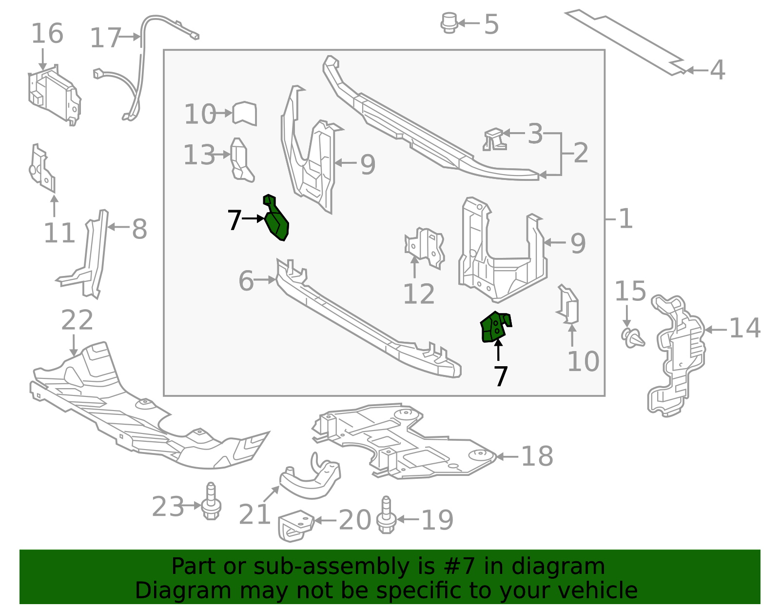 Genuine Toyota Lower Tie Bar End Piece part# 57168-04010 for 2005-2023 ...