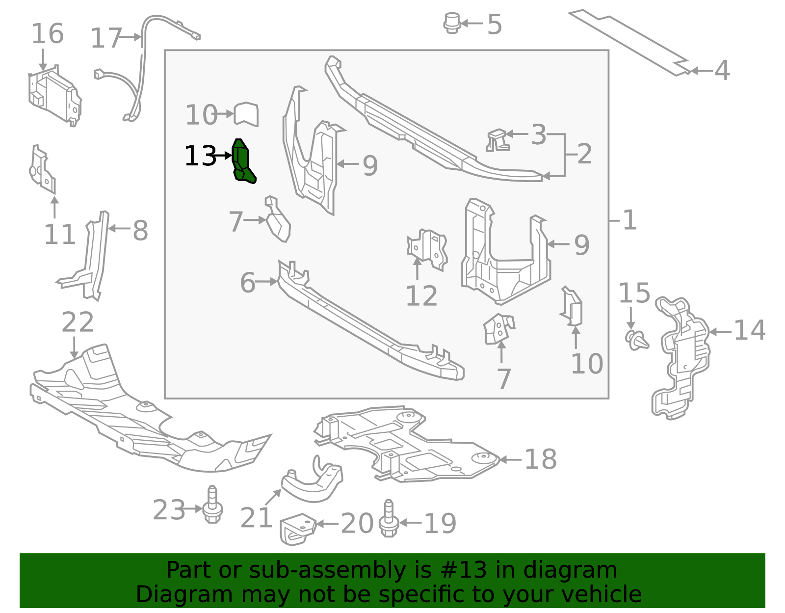 53258-04010 - Side Panel Mount Bracket - 2005-2020 Toyota Tacoma ...