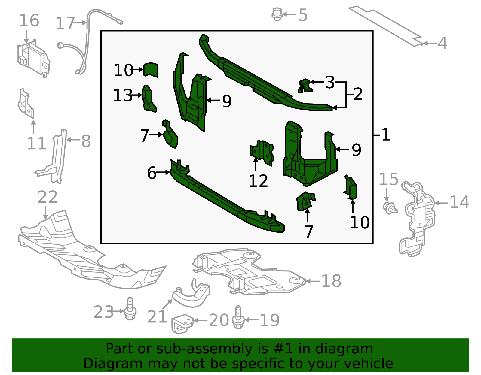 53201-04130 - Radiator Support Panel 2016-2023 Toyota Tacoma | Toyota ...
