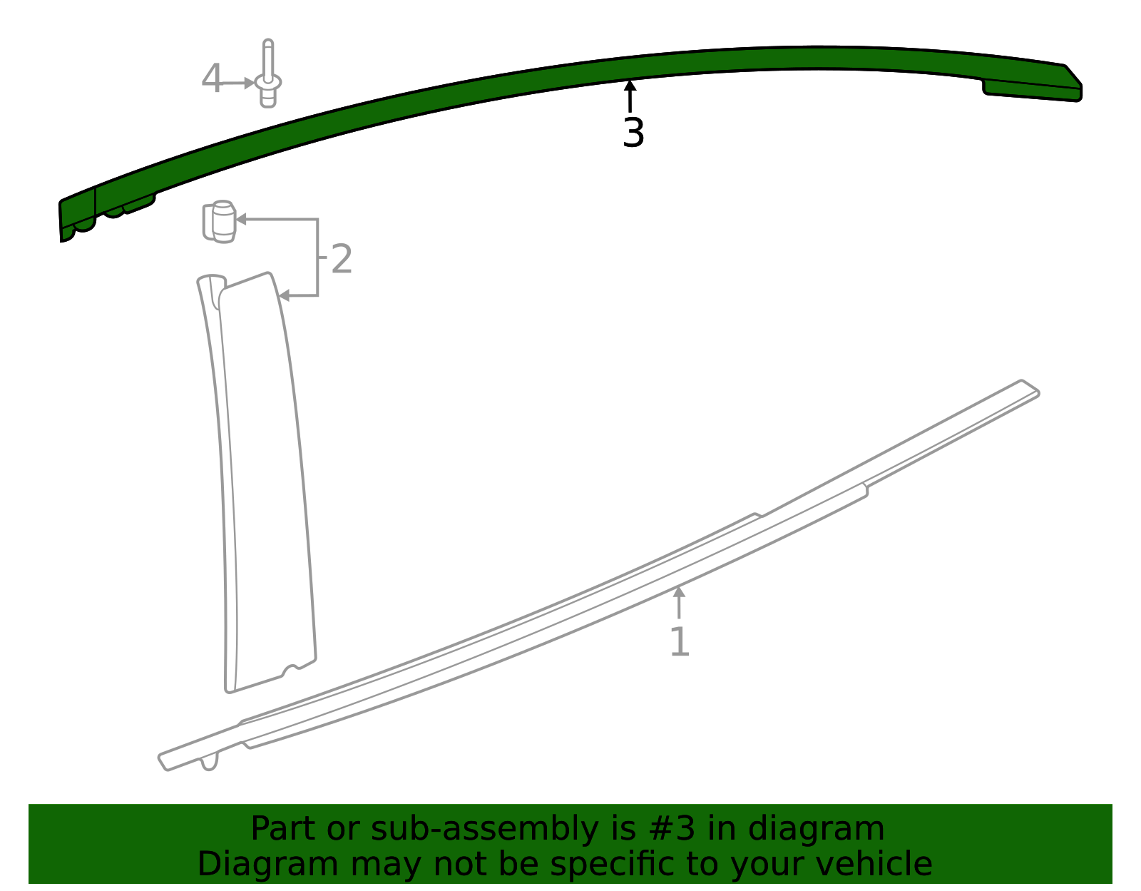 75764-47020 - Frame Molding - 2023-2025 Toyota | OEM Genuine Toyota Parts