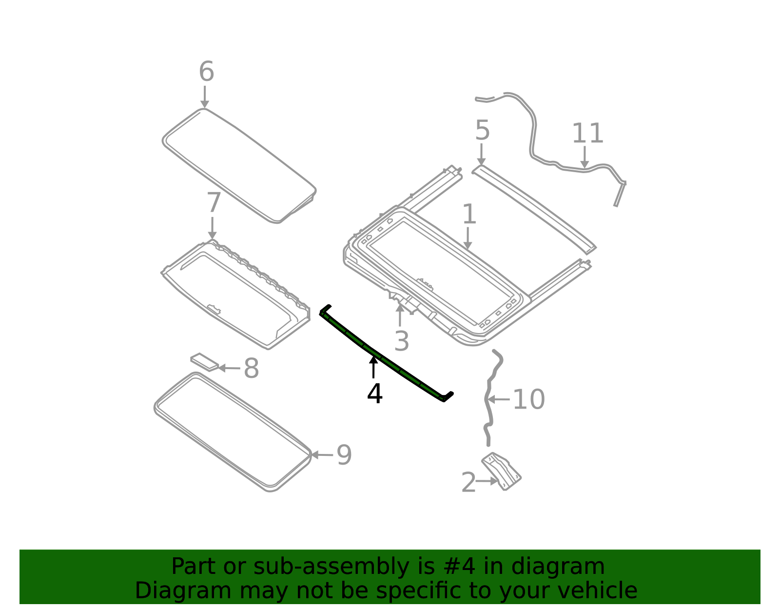 91280-EA510 - High-Quality Sunroof Deflector for 2005-2025 Nissan ...