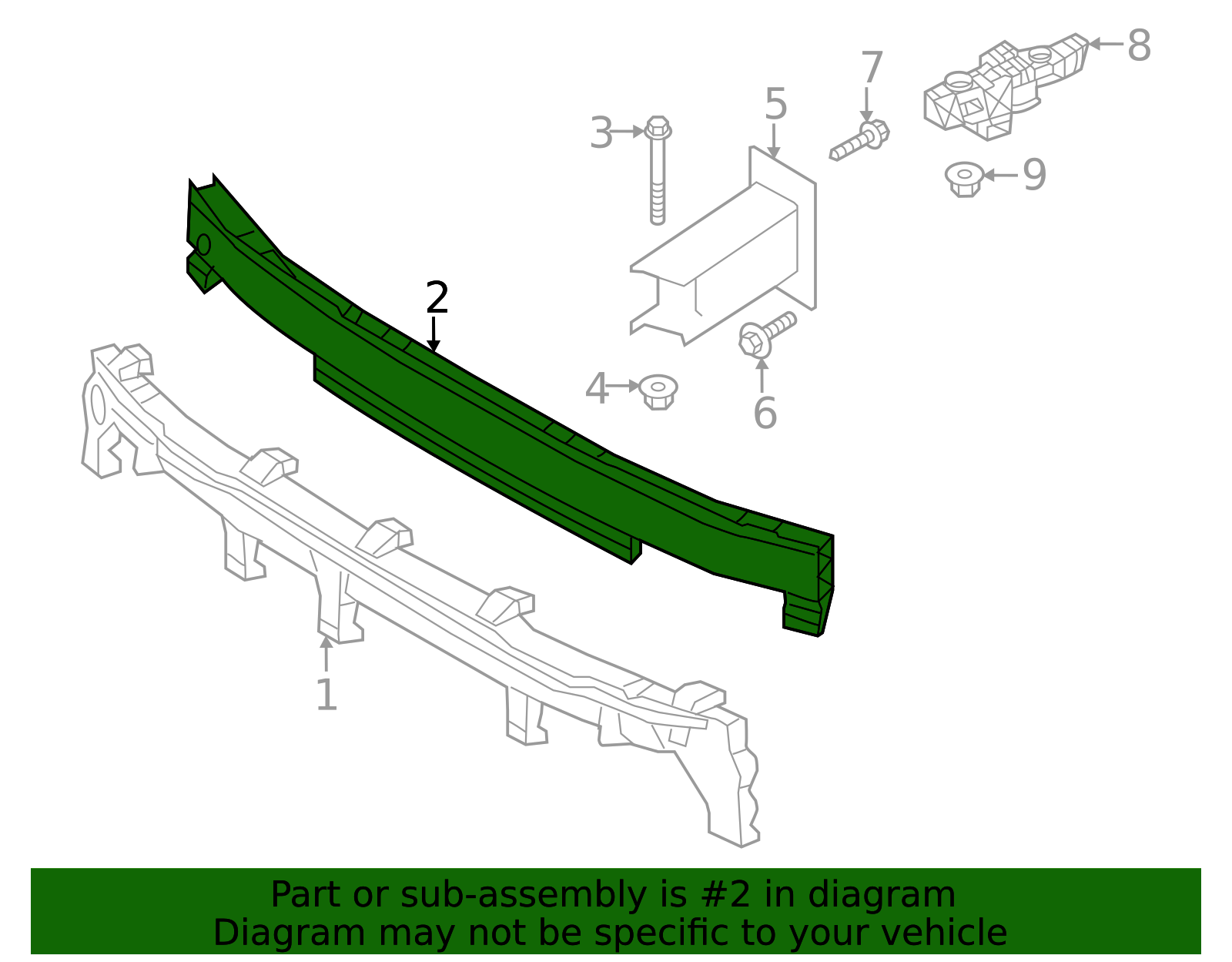 2018-2025 Audi Impact Bar 80A-807-113-C | Audi Parts