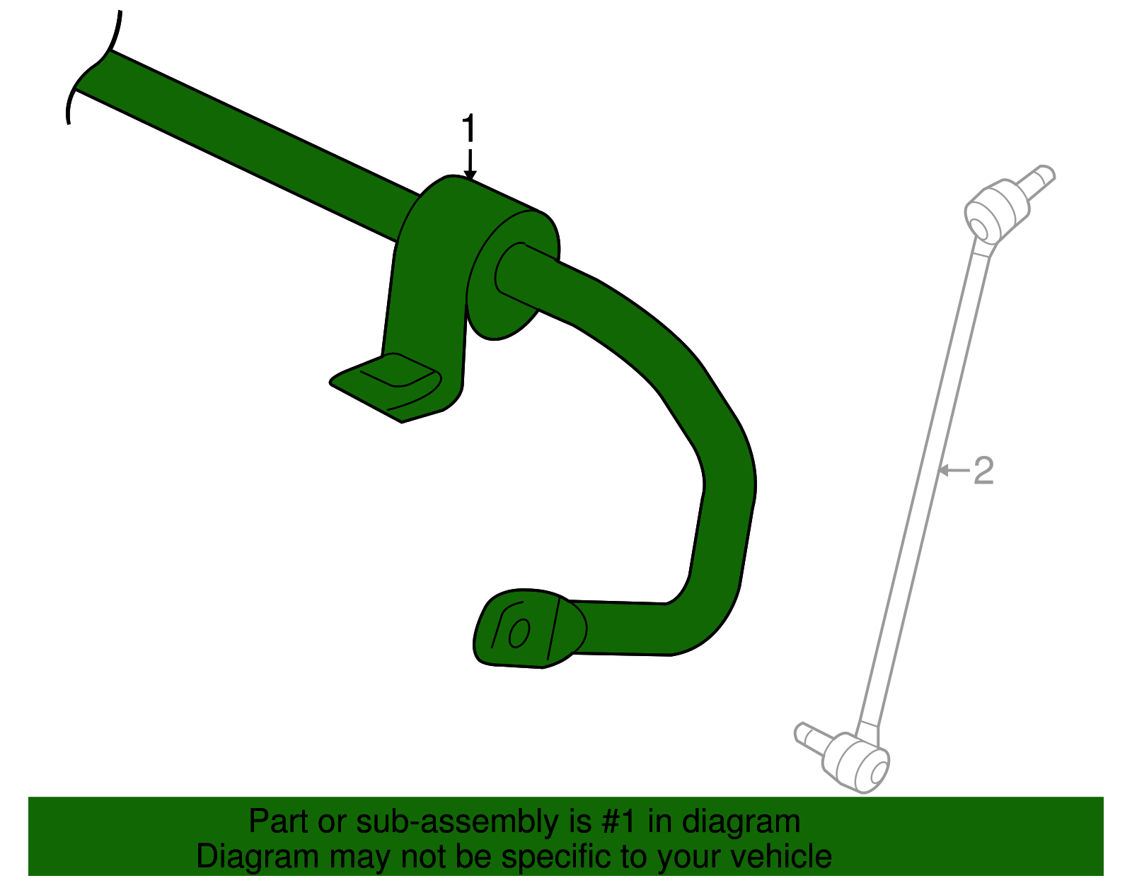 2006-2016 Volkswagen Stabilizer Bar 1K0-411-303-BK | vwpartscenter