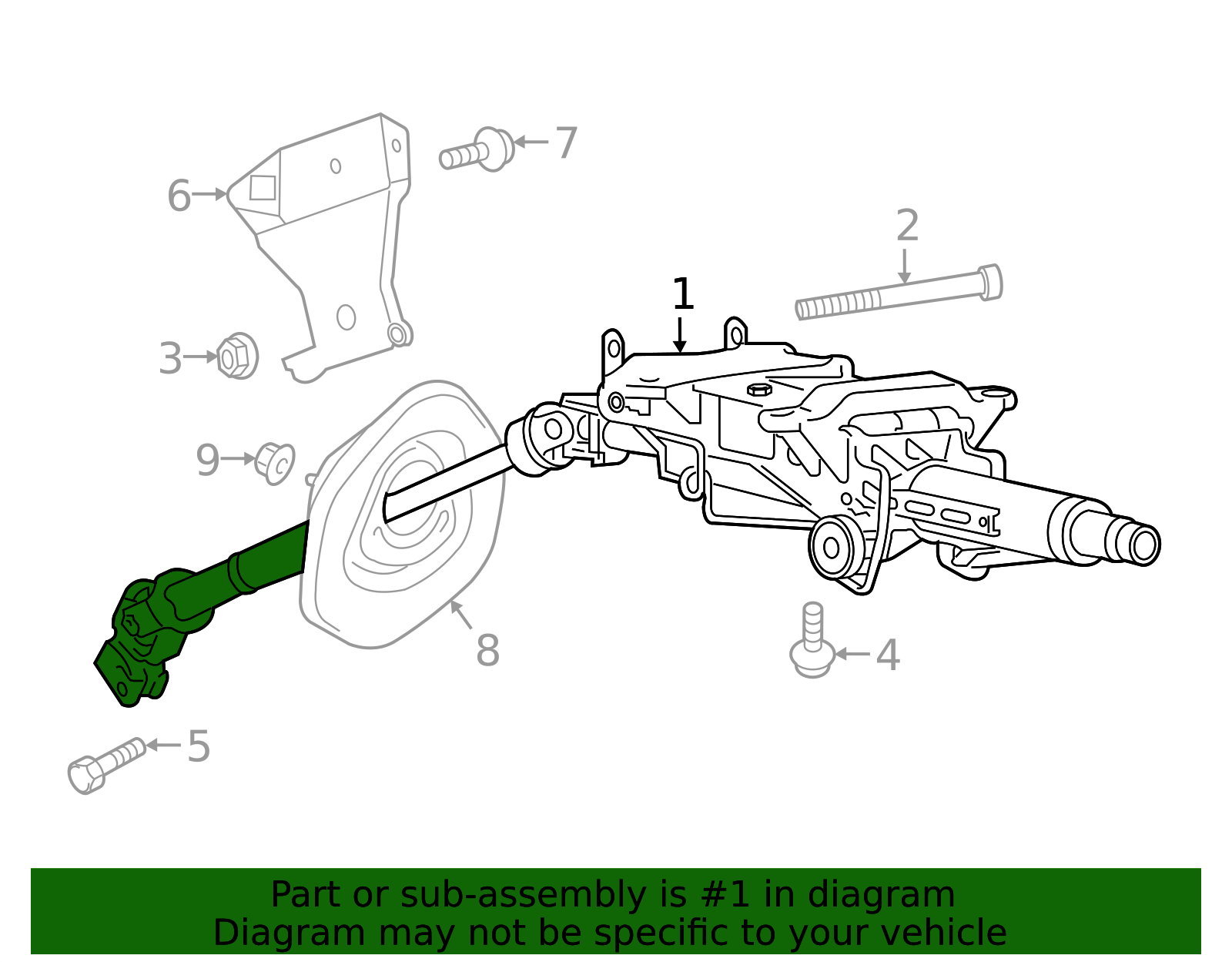 Steering Column 7P6-419-501-EB | OEM Parts Online