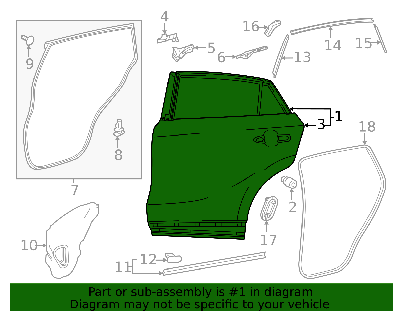 2021-2024 Toyota Venza Door Shell 67004-48260 | Toyota Parts Center