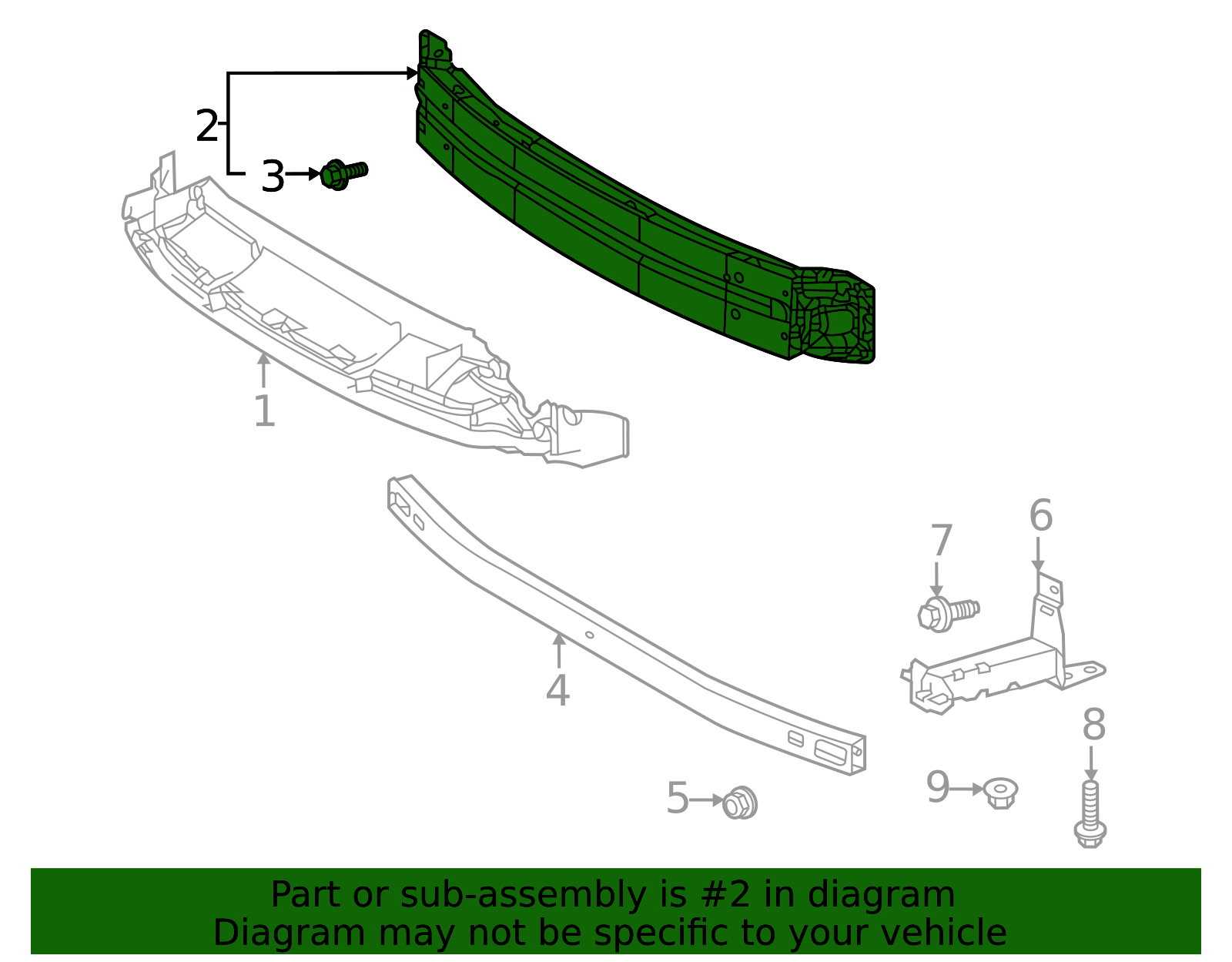 52021-48110 - 2021-2022 Toyota Venza - Impact Bar | Nucar Toyota Parts