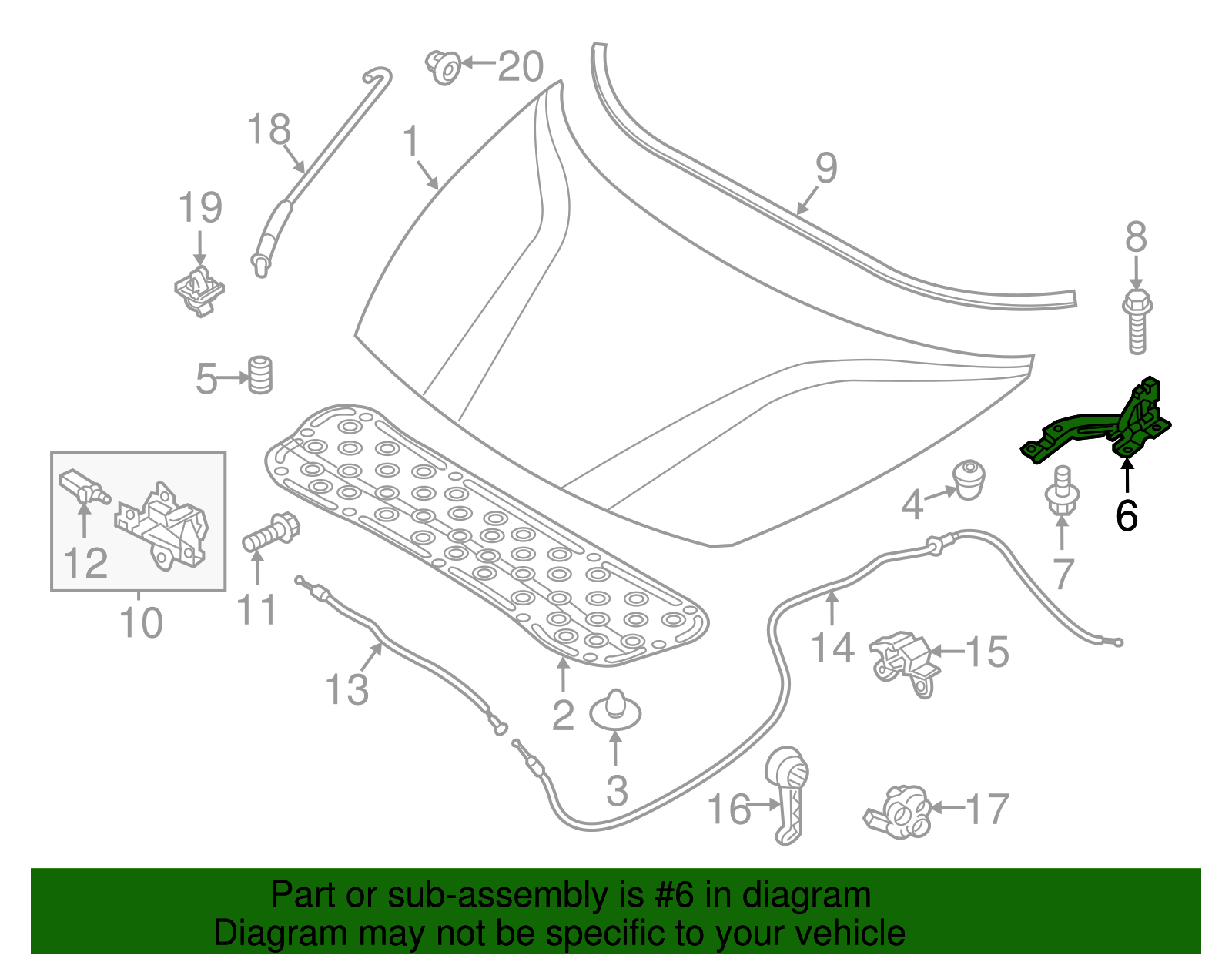 79120-1W000 - Hinge 2012-2017 Kia Rio | Kia.Parts Store