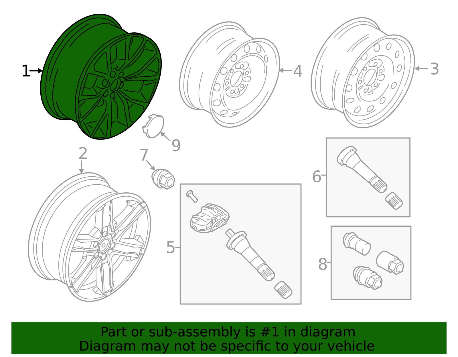LL1Z-1007-A - Wheel Assembly 2021 Ford Expedition | Ford Parts Direct