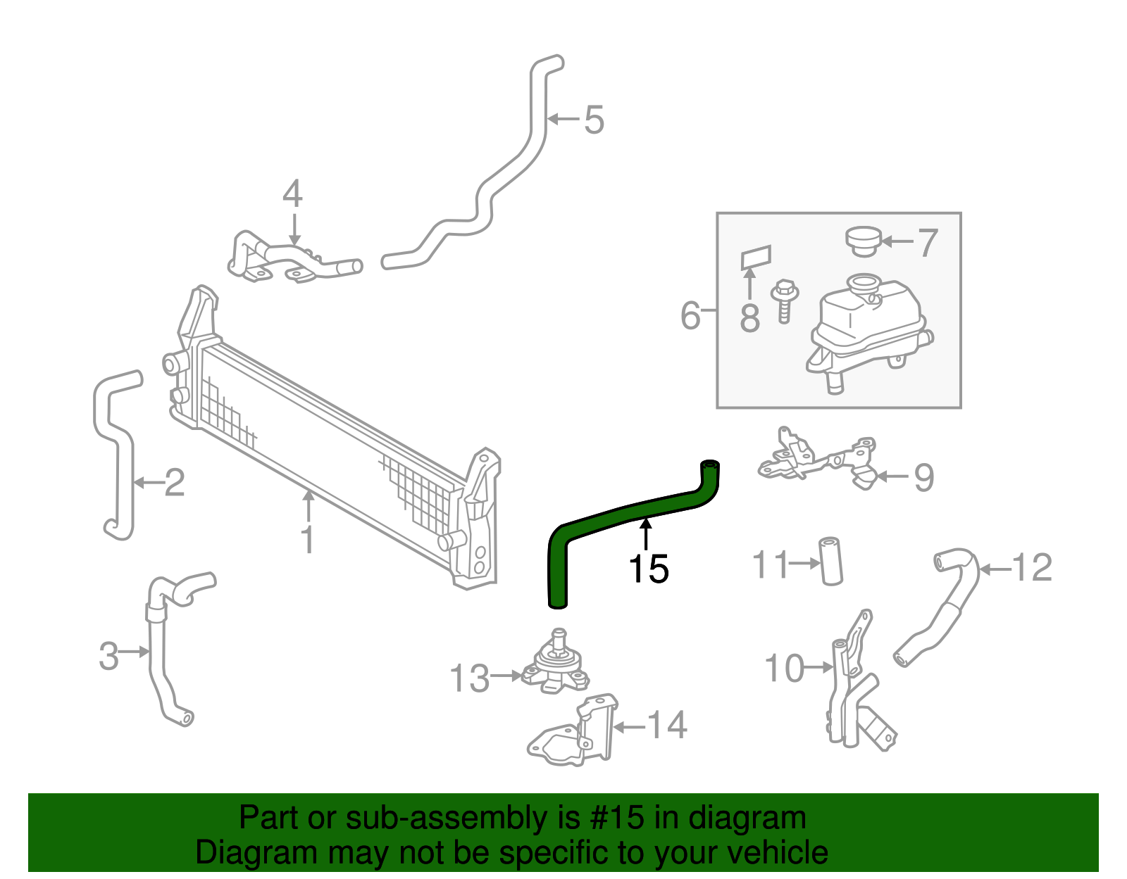 Coolant Hose - Reliable OEM Engine Cooling G922E-30010 | AutoNation Parts