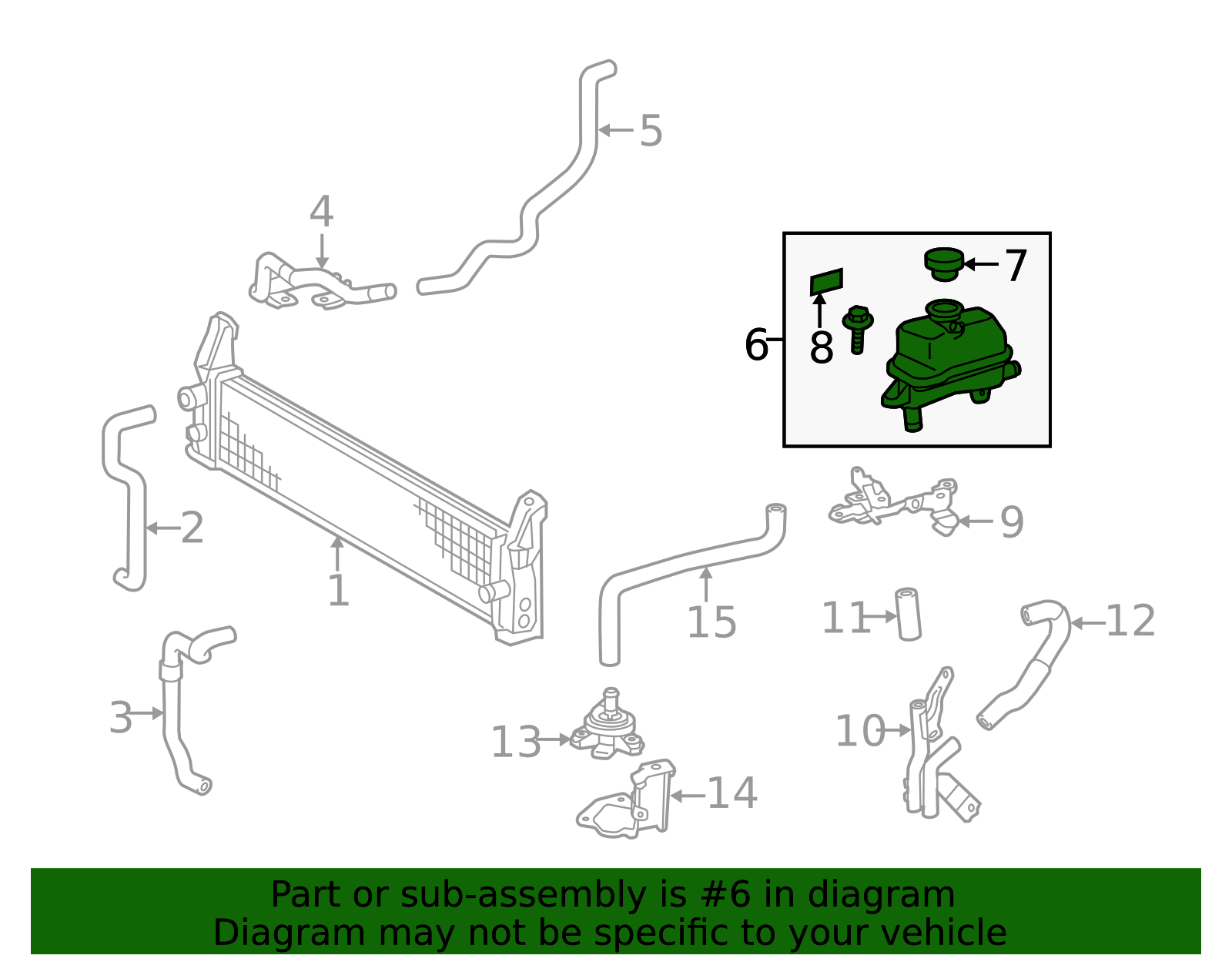 2013-2015 Lexus GS450h Drive Motor Inverter Coolant Reservoir G92A0 ...