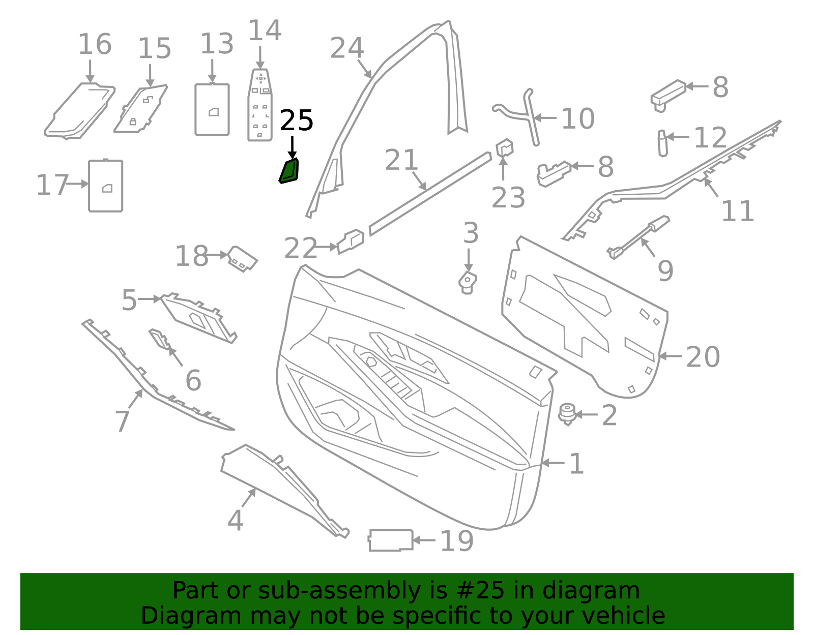 2019-2025 BMW Speaker Grille 51-33-9-891-450 | BMW Parts Online Hub