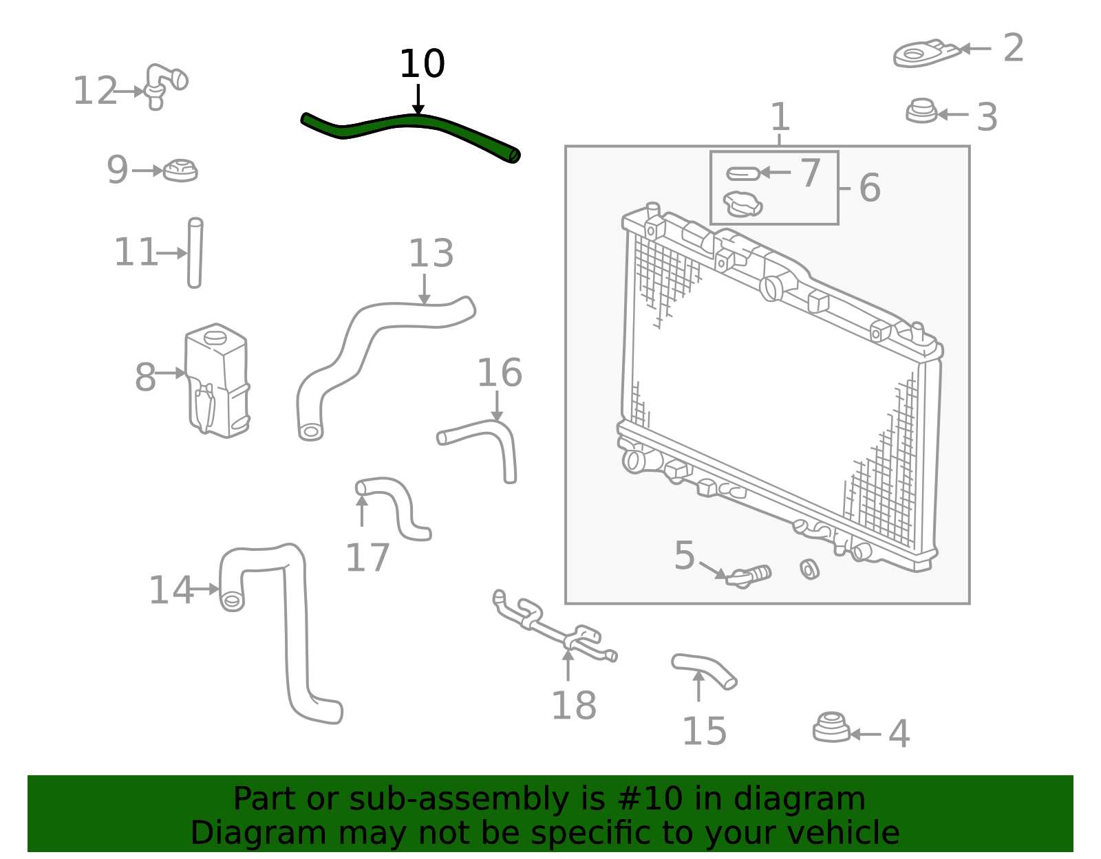 19103-P8C-A00 - Overflow Hose 1998-2002 Honda Accord | Honda Parts Online