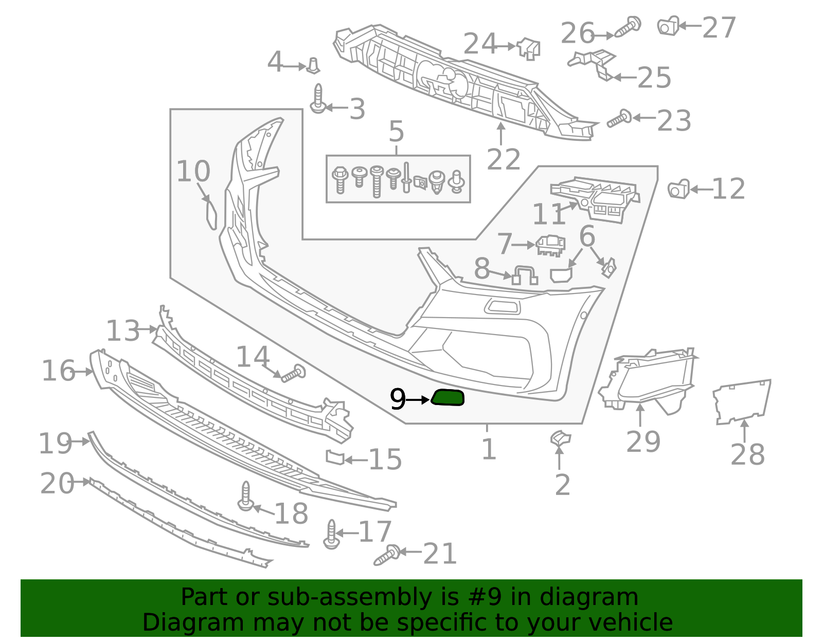 4K8-955-276-A-GRU - High-Quality Headlight Washer Cover for 2019-2025 ...