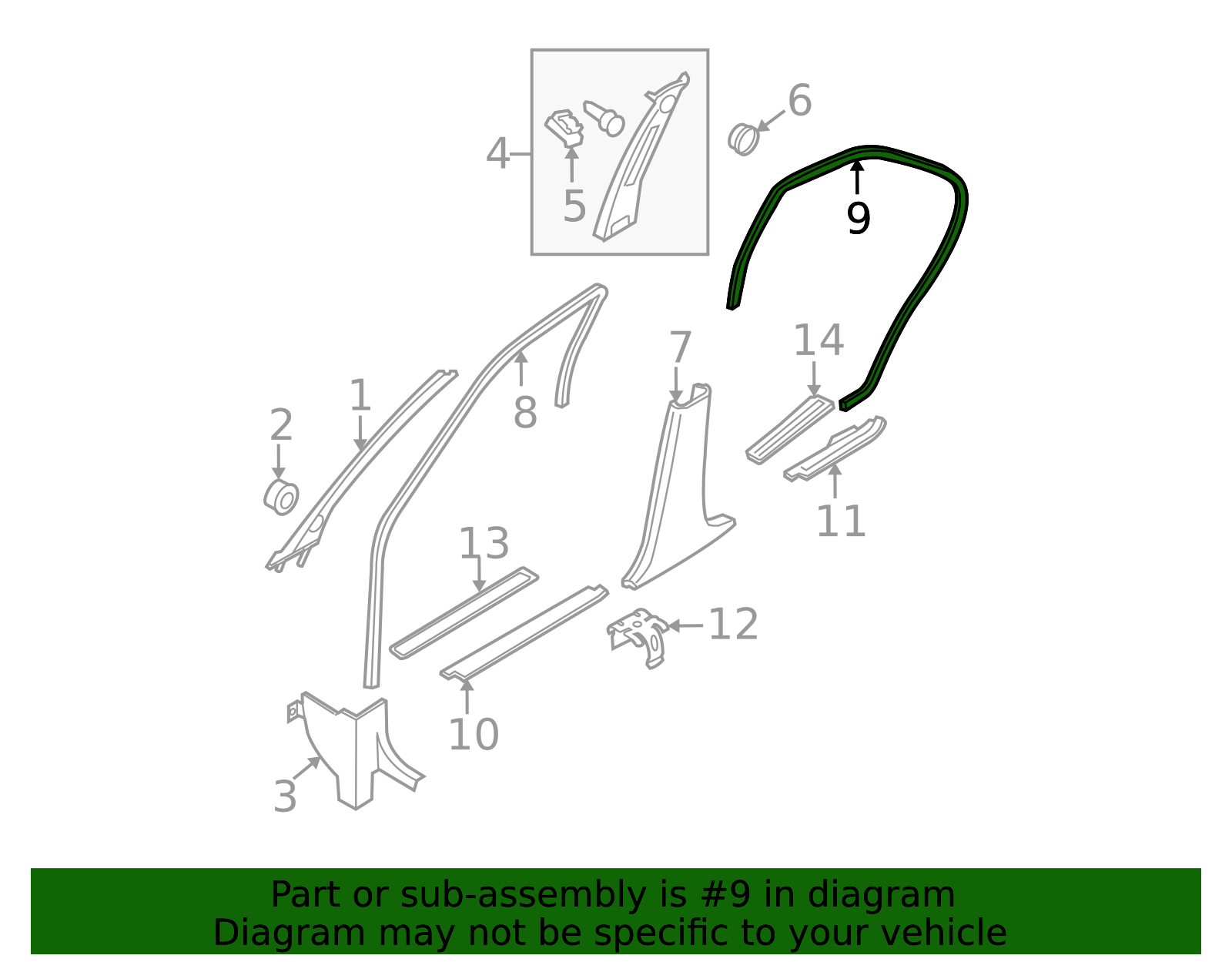 2009-2014 Nissan Maxima Opening Trim 76923-9N00A | Team Nissan Inc.