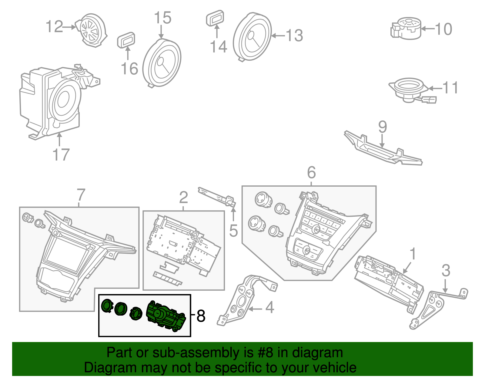 39050-TK8-A01 - Multi Switch 2014-2017 Honda Odyssey | Honda Parts Online