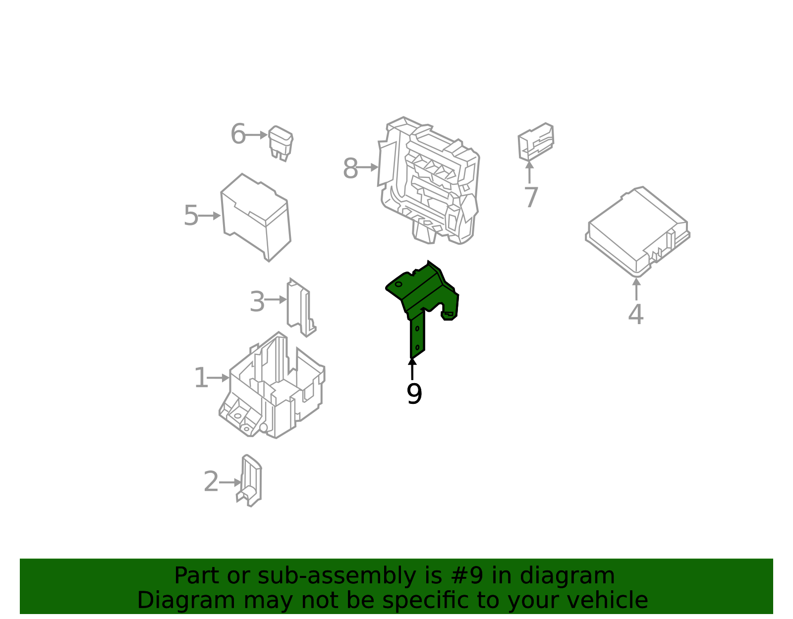 284B5-9JJ0A - High-Quality Body Control Module Bracket for 2018-2021 ...